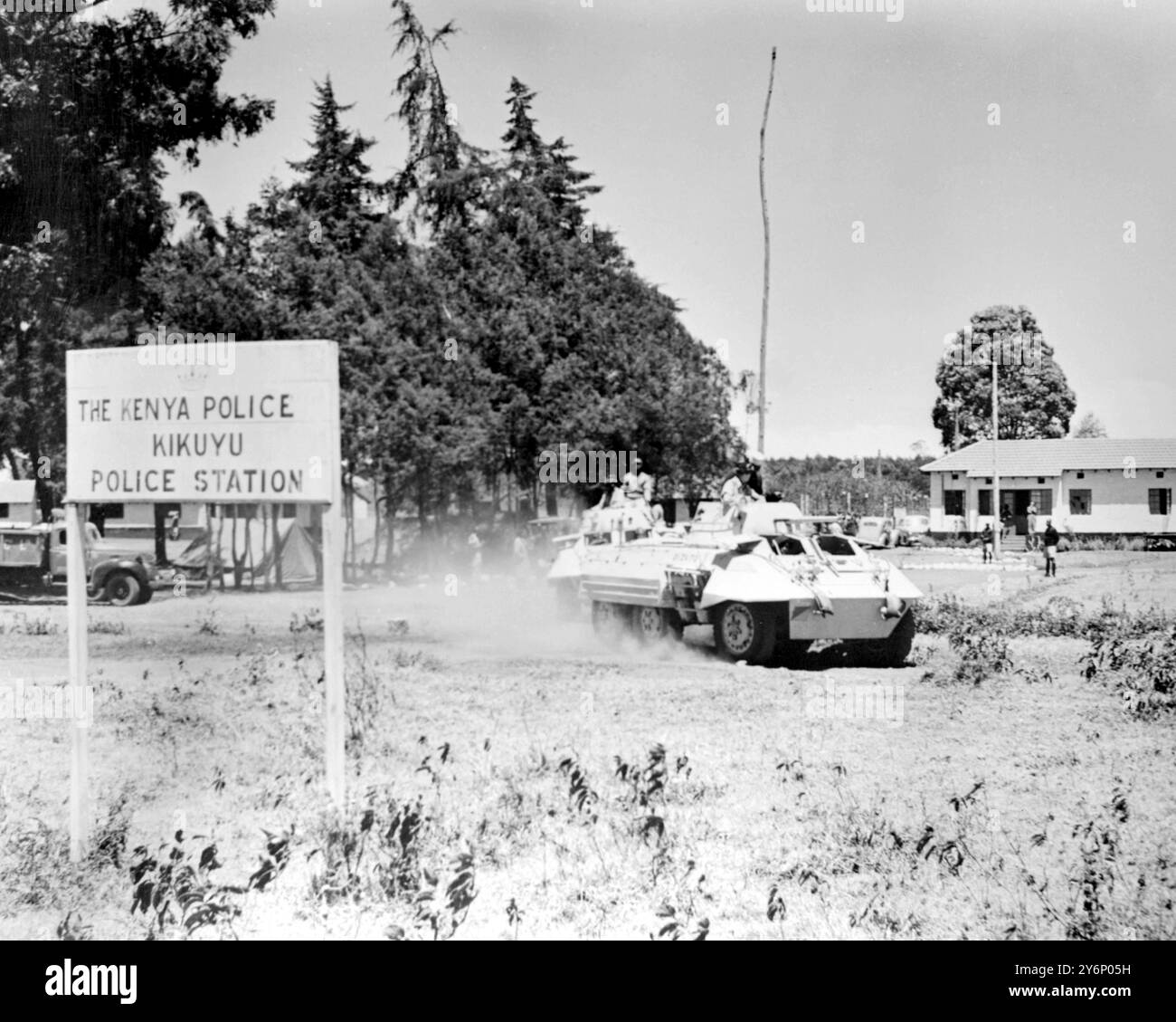 An armoured patrol sets of from the Kikuyu Police Station for duty in ...