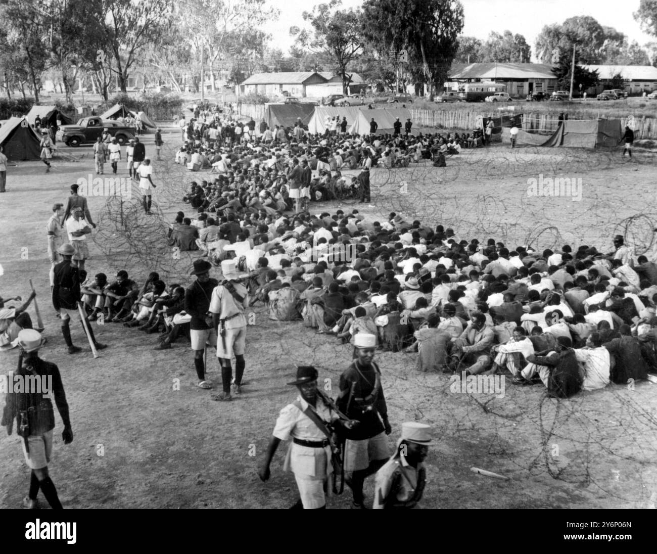 Looking for Mau Mau Terrorists Nairobi : Behind barbed wire fences some ...