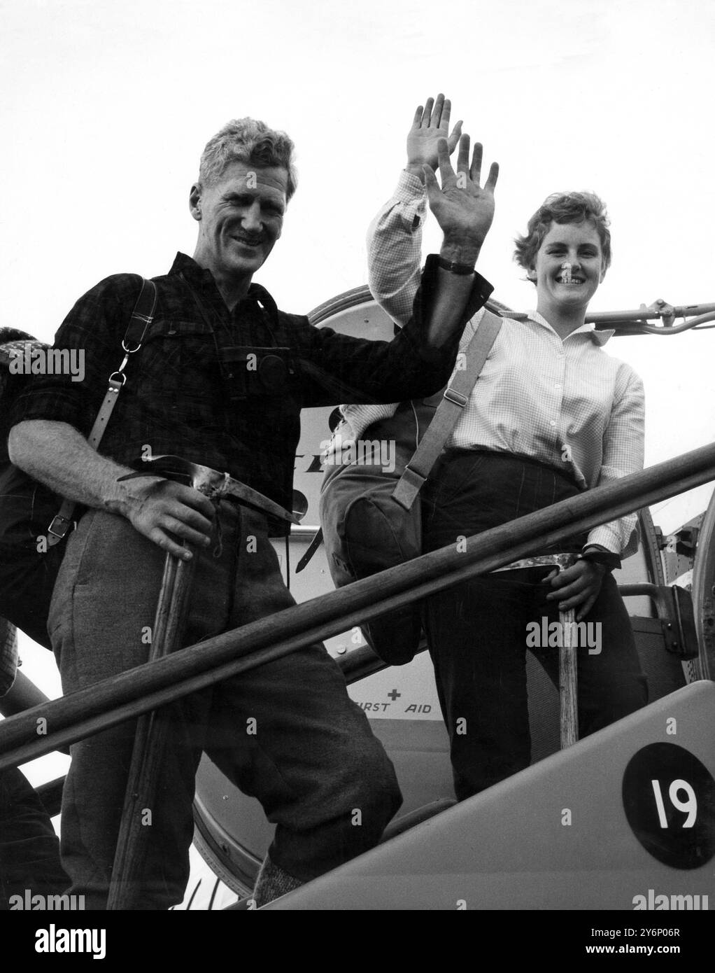 Sir John Hunt, explorer and mountaineer, and his 18-year-old student ...