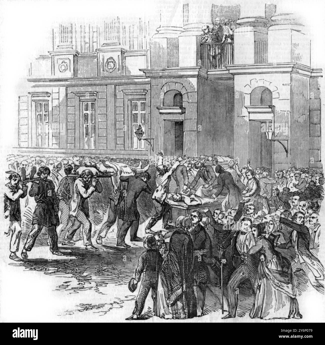 The Revolution in Prussia: The dead carried before the King and Queen ...