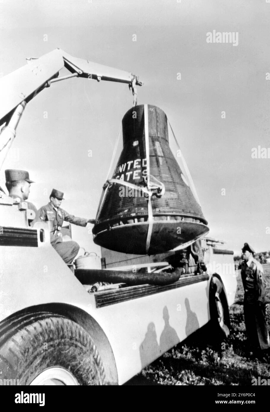 Atlantic Ocean: Alan B. Shepard, America's first astronaut, leans into ...