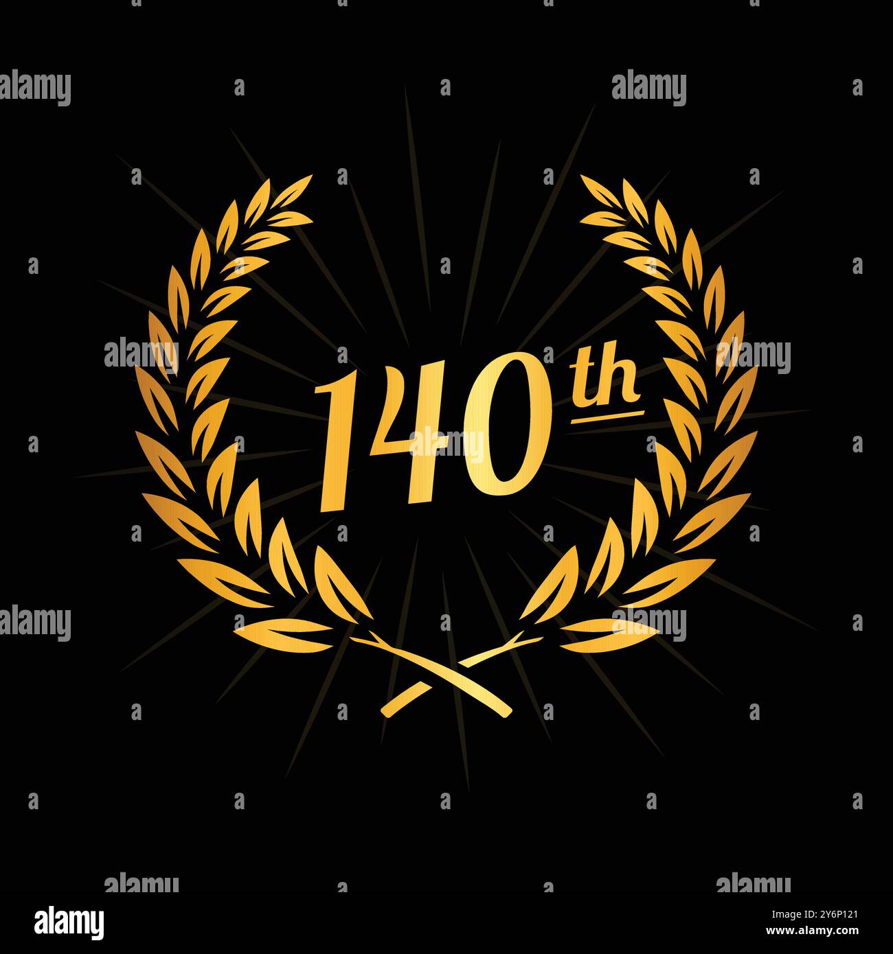 140 years anniversary celebration design template. 140th anniversary ...