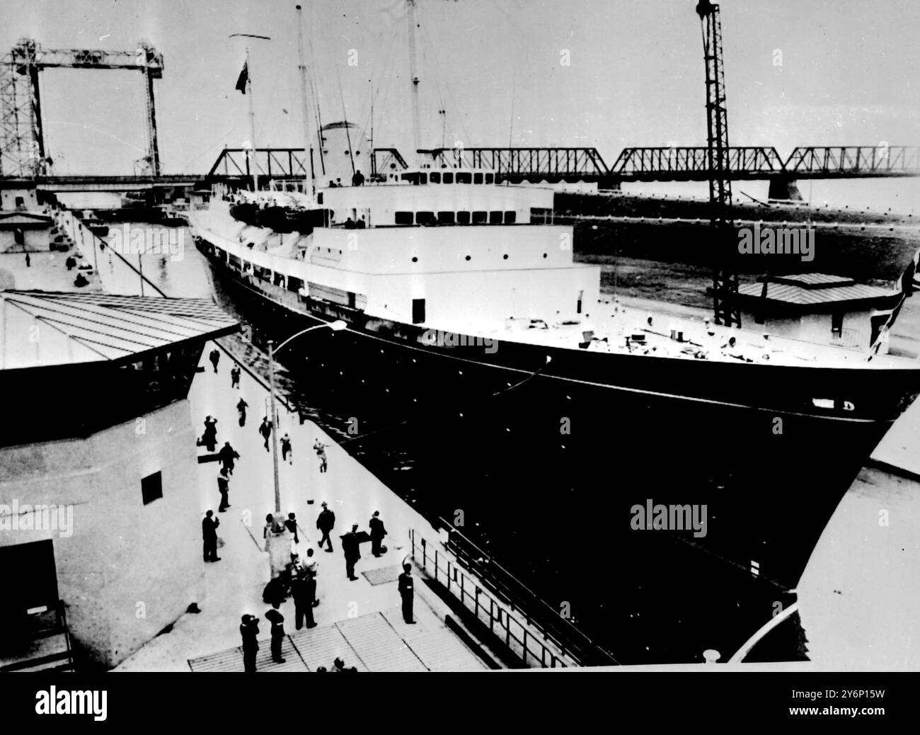 At the St Lawrence Seaway formal opening The Royal Yacht Britannia ...