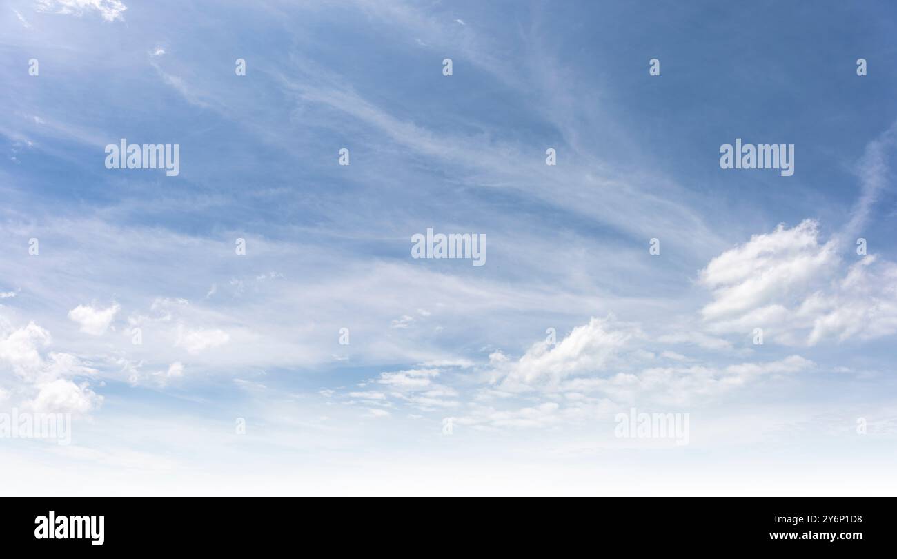 Bright Blue Sky with White Cloud background: A Clear Summer Day with ...