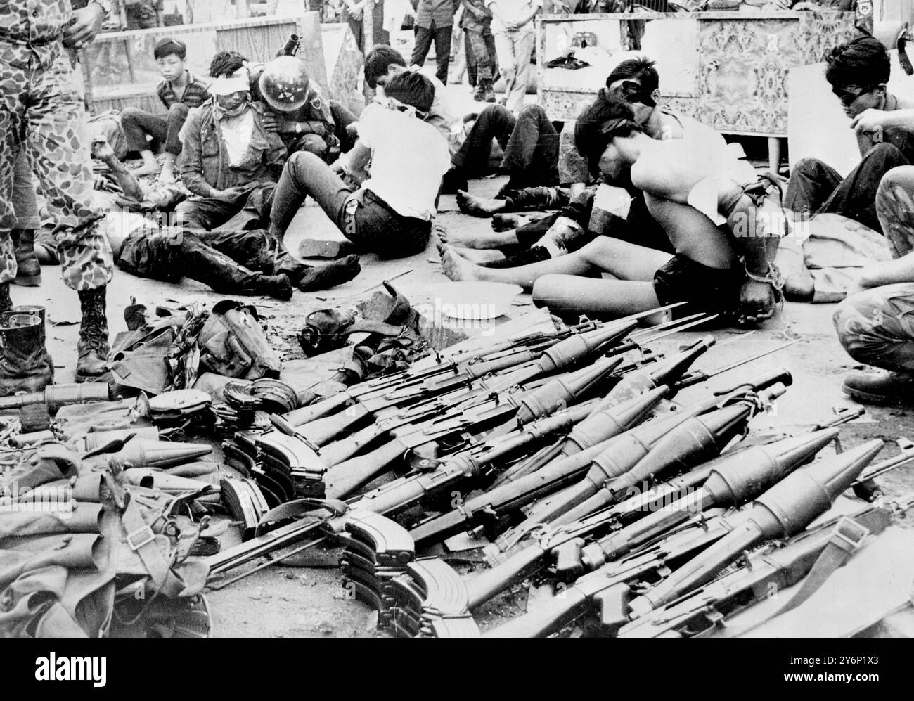 15 February 1968: Siagon, South Vietnam. Communist made rockets and ...