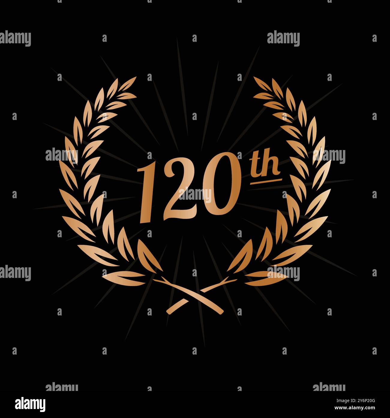 120 years anniversary celebration design template. 120th anniversary ...
