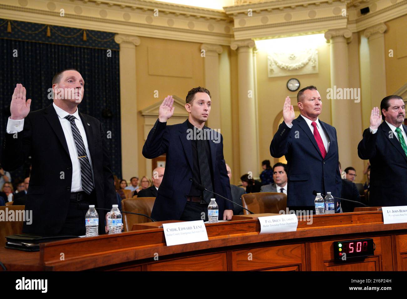 Witnesses are sworn at the first hearing from the Task Force on the ...