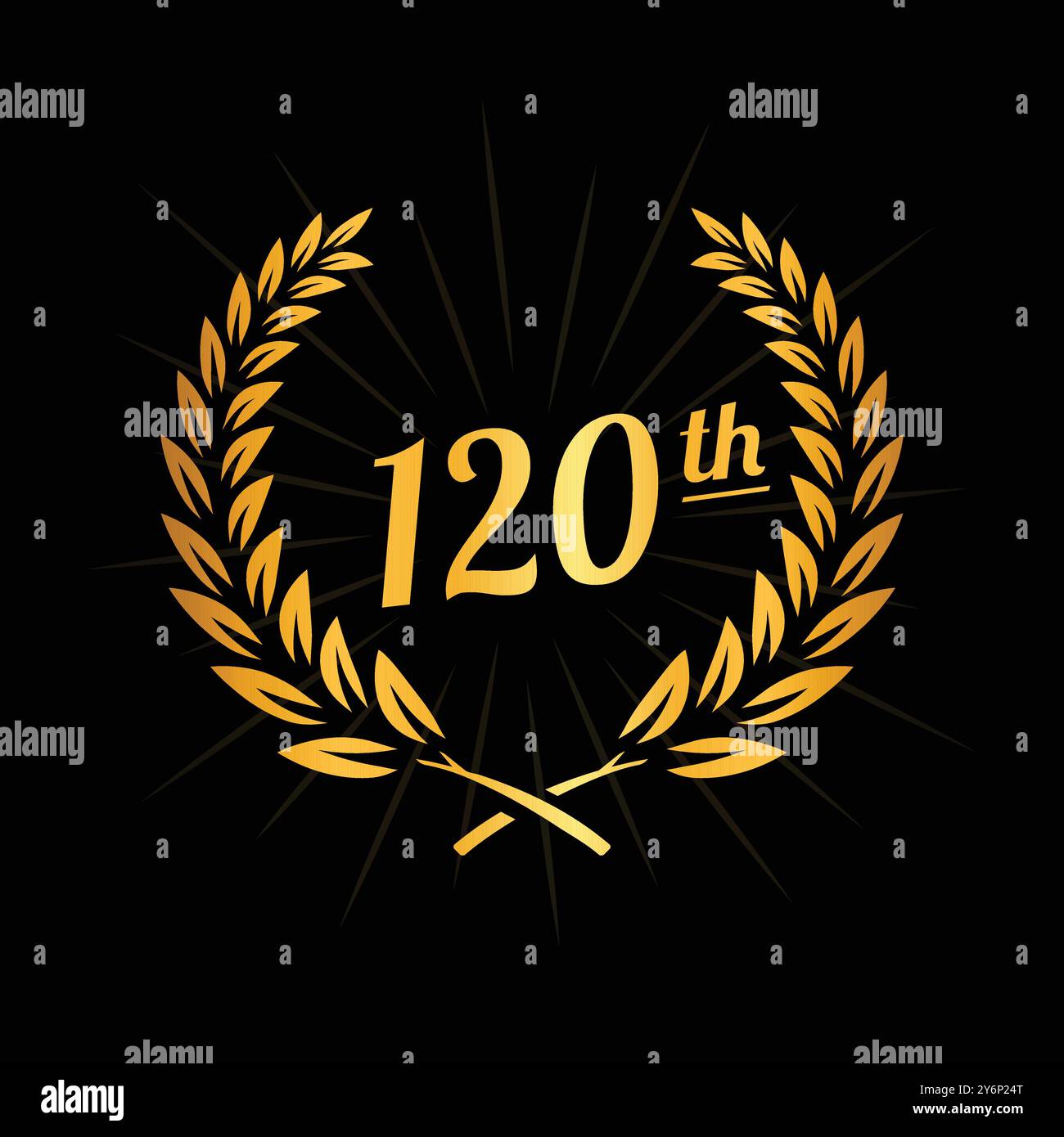 120 years anniversary celebration design template. 120th anniversary logo. Vector and ...