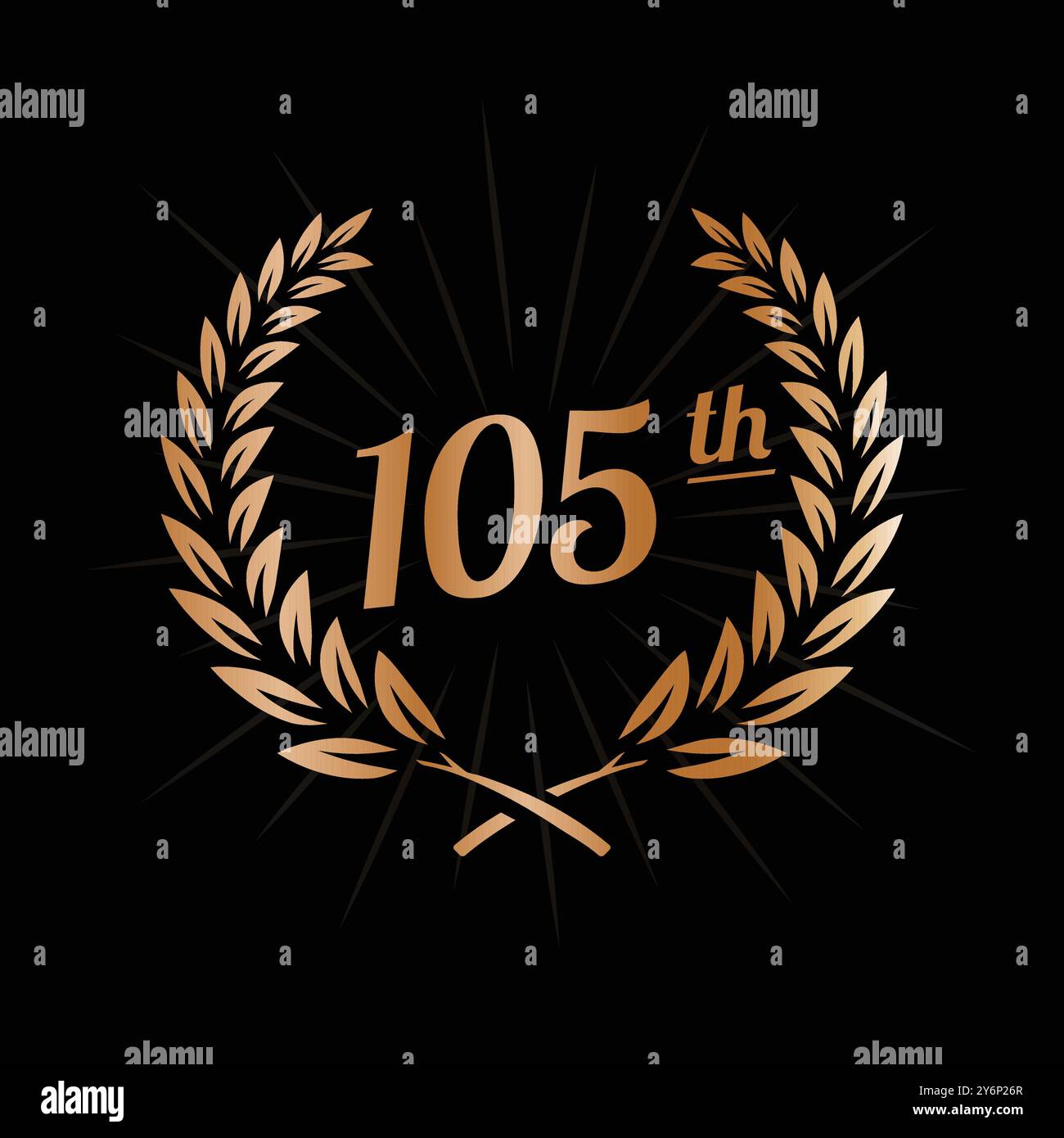 105 years anniversary celebration design template. 105th anniversary logo. Vector and ...