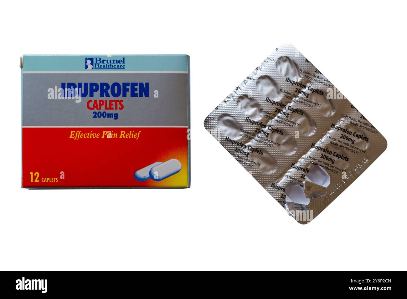 Box of Ibuprofen caplets 200mg from Brunel Healthcare effective pain ...