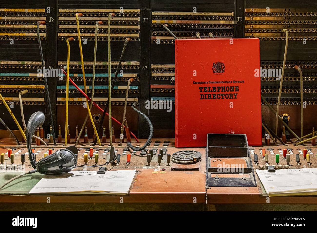 Telephone switchboard telecommunications system hi-res stock ...