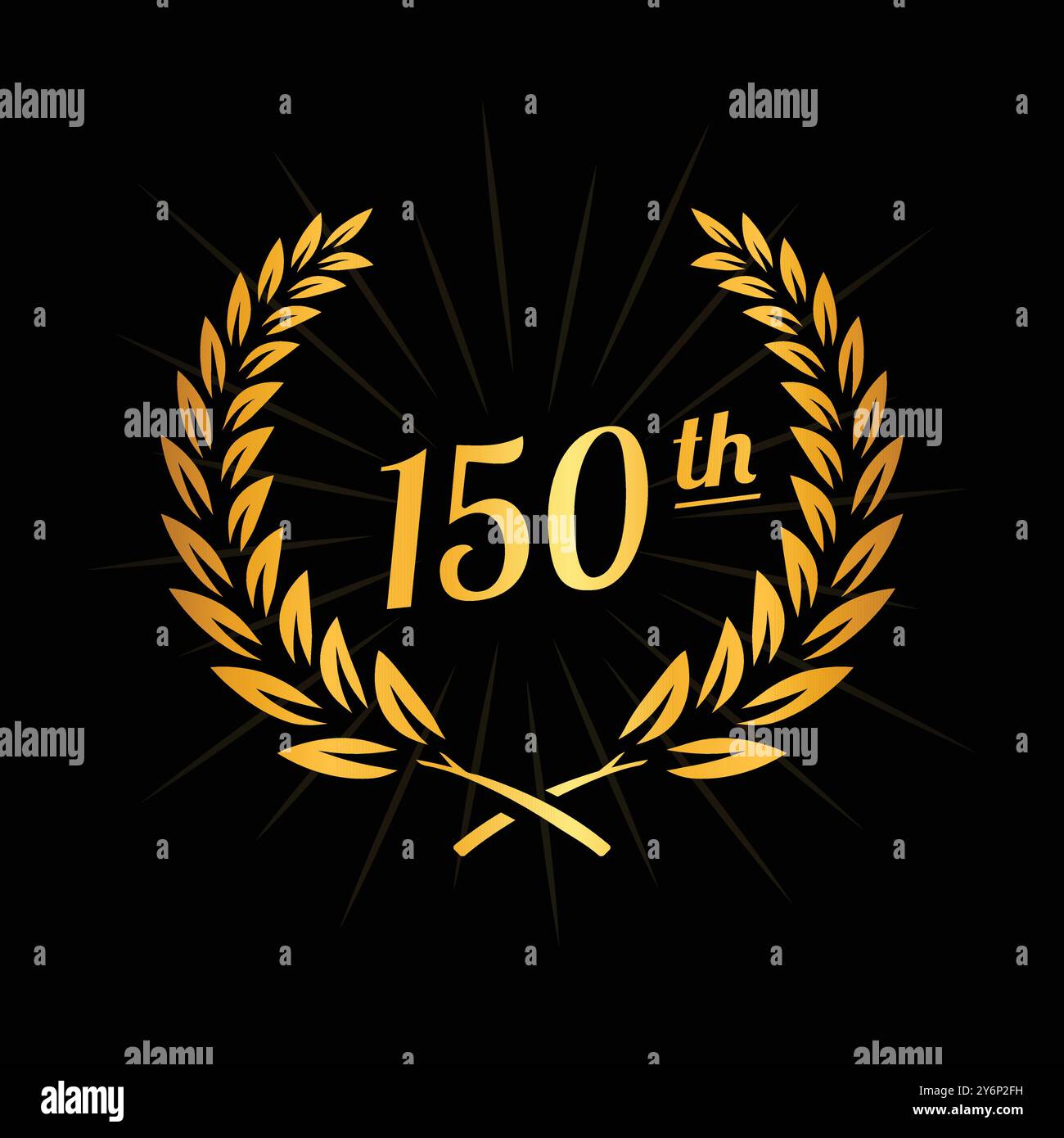 150 years anniversary celebration design template. 150th anniversary ...