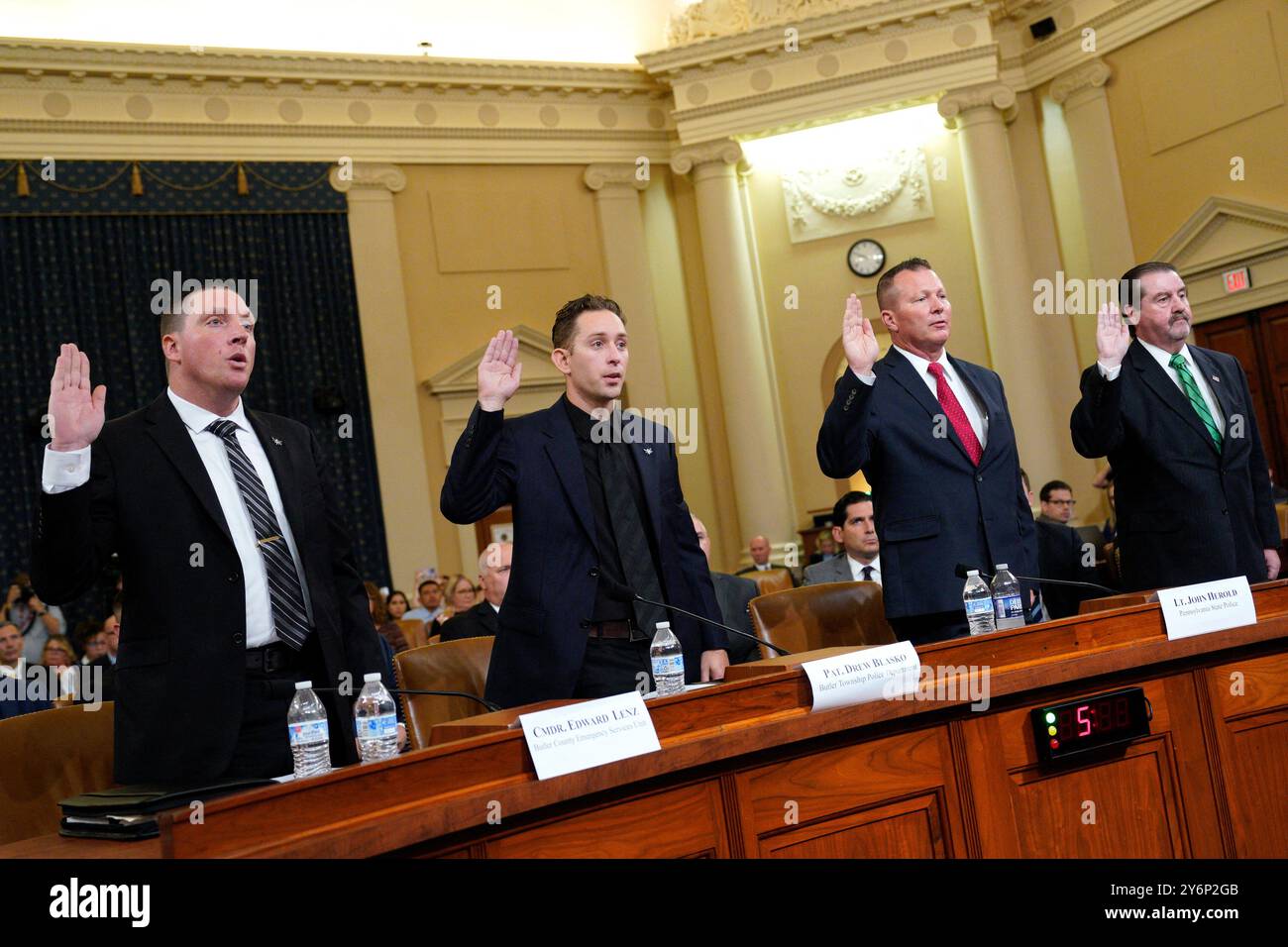 Witnesses are sworn at the first hearing from the Task Force on the ...