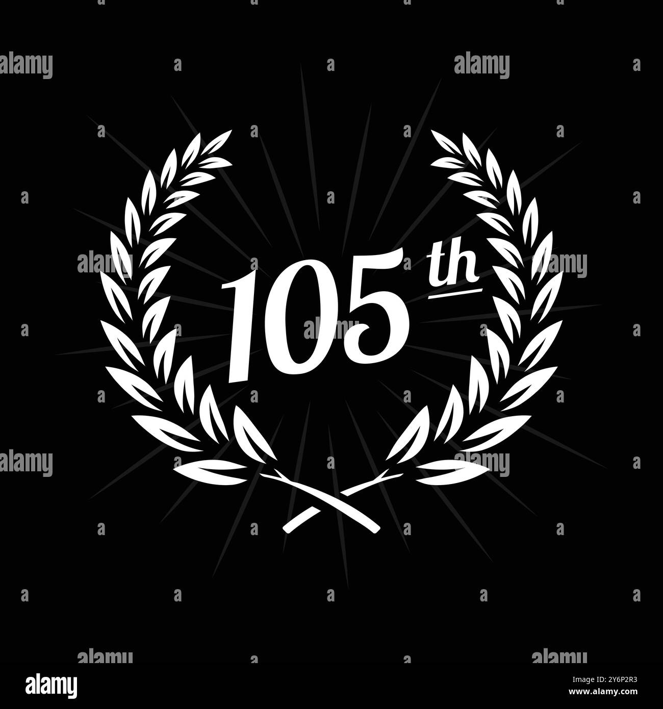 105 years anniversary celebration design template. 105th anniversary ...