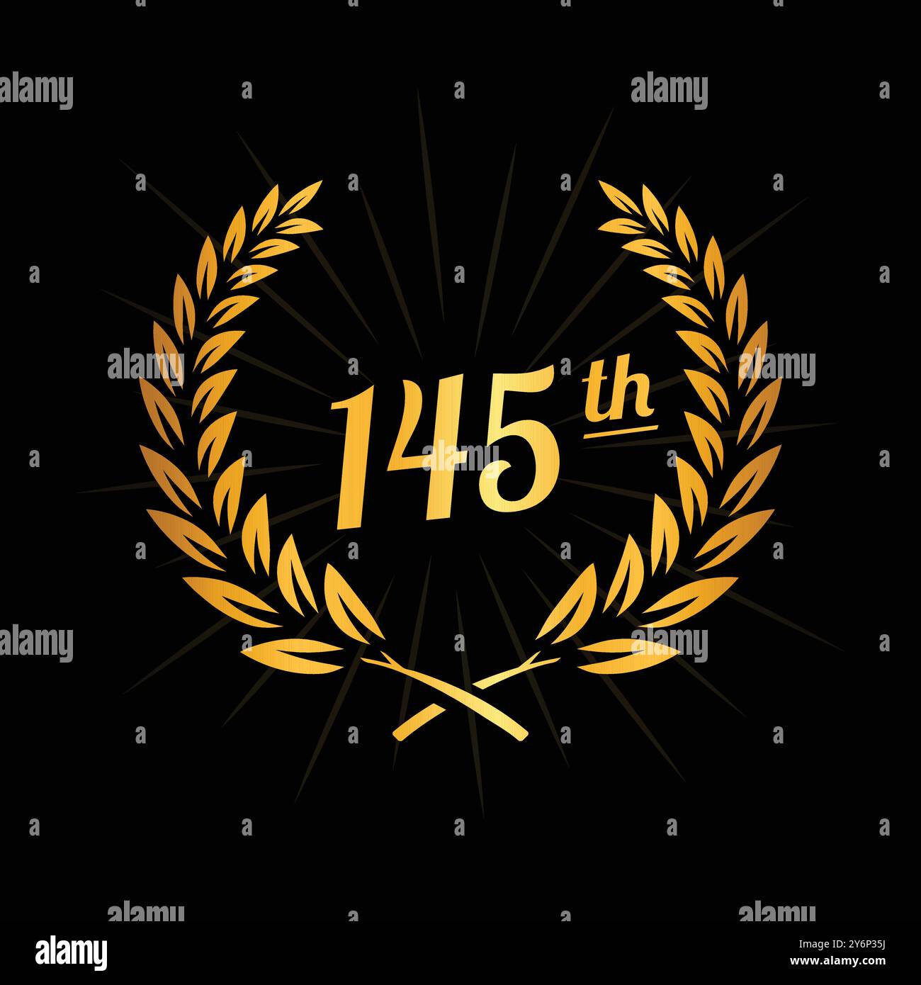 145 years anniversary celebration design template. 145th anniversary ...