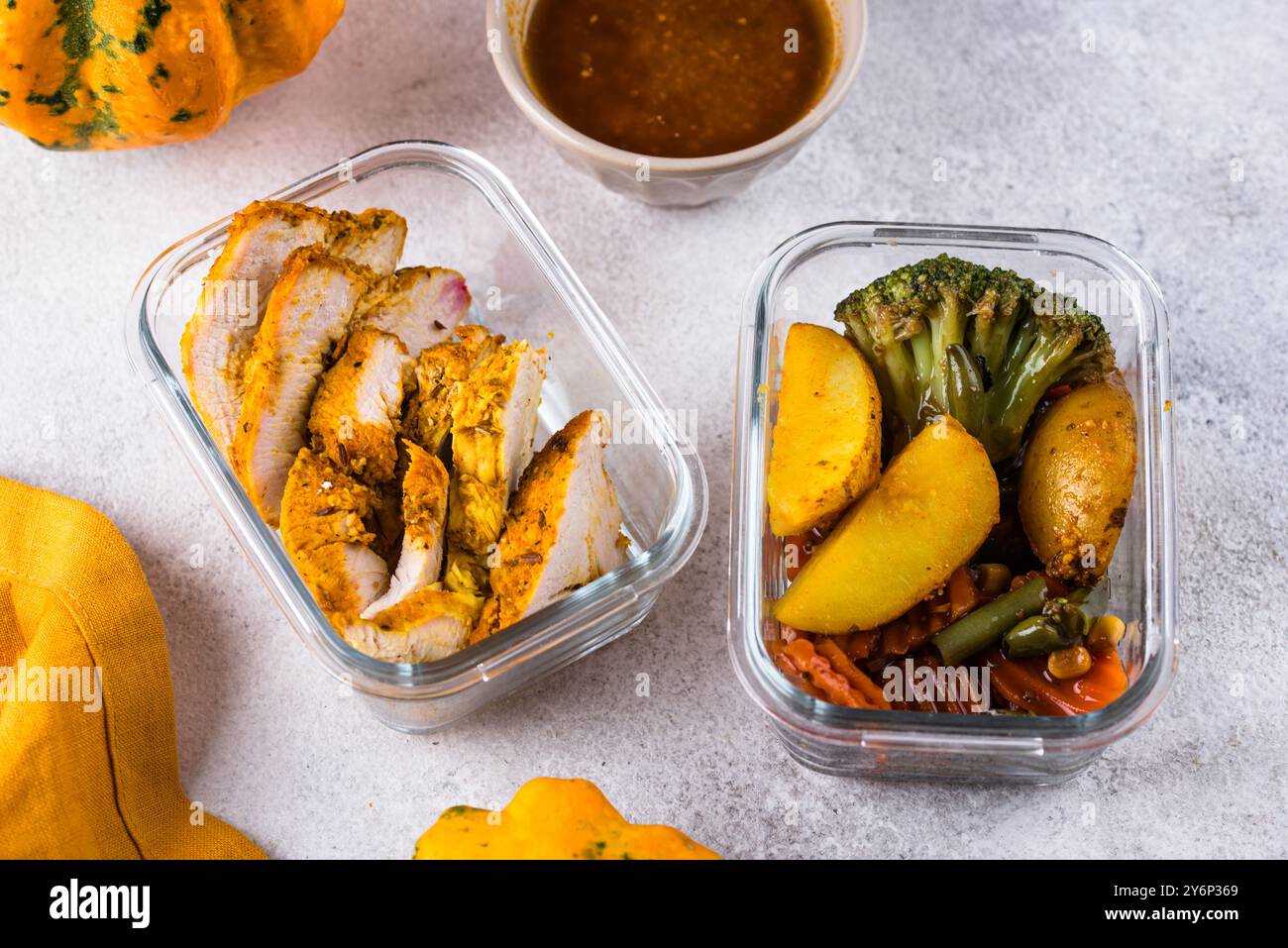 Leftover Thanksgiving day dinner food Stock Photo - Alamy