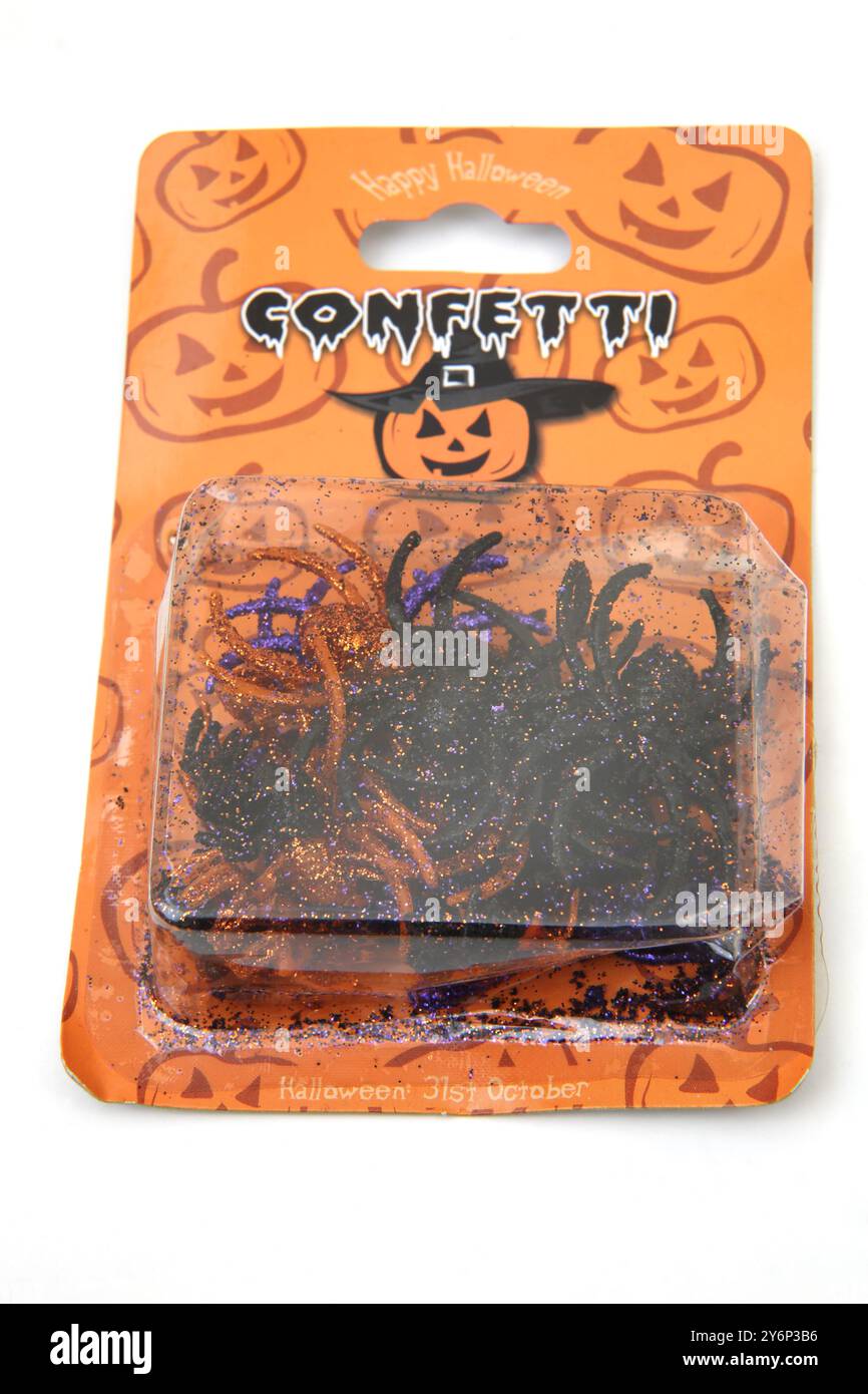 Halloween Themed Spider Confetti Stock Photo - Alamy