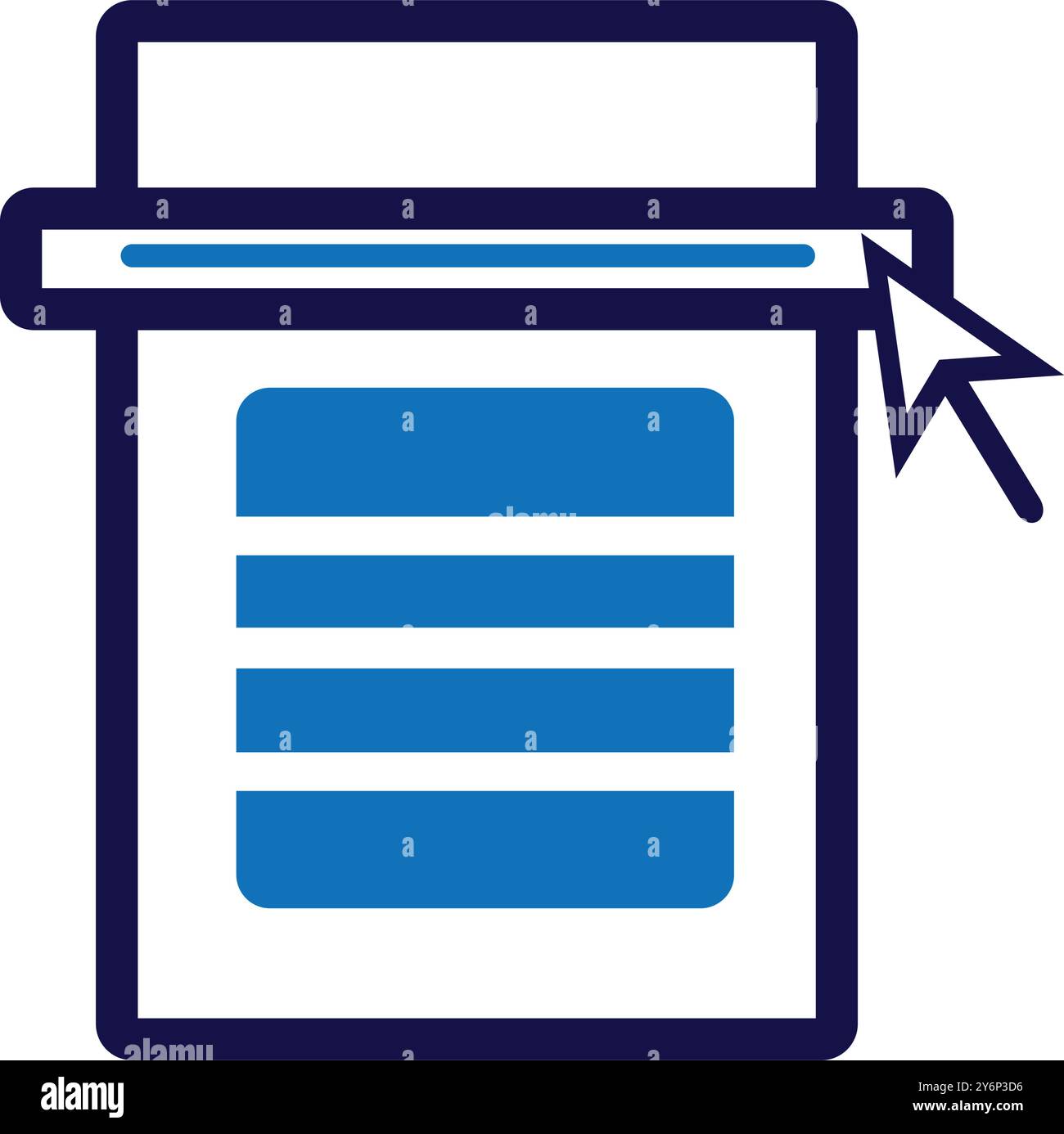 Web Menu Click Menu Nav Bar Menu Scrolling Icon Stock Vector Image And Art Alamy