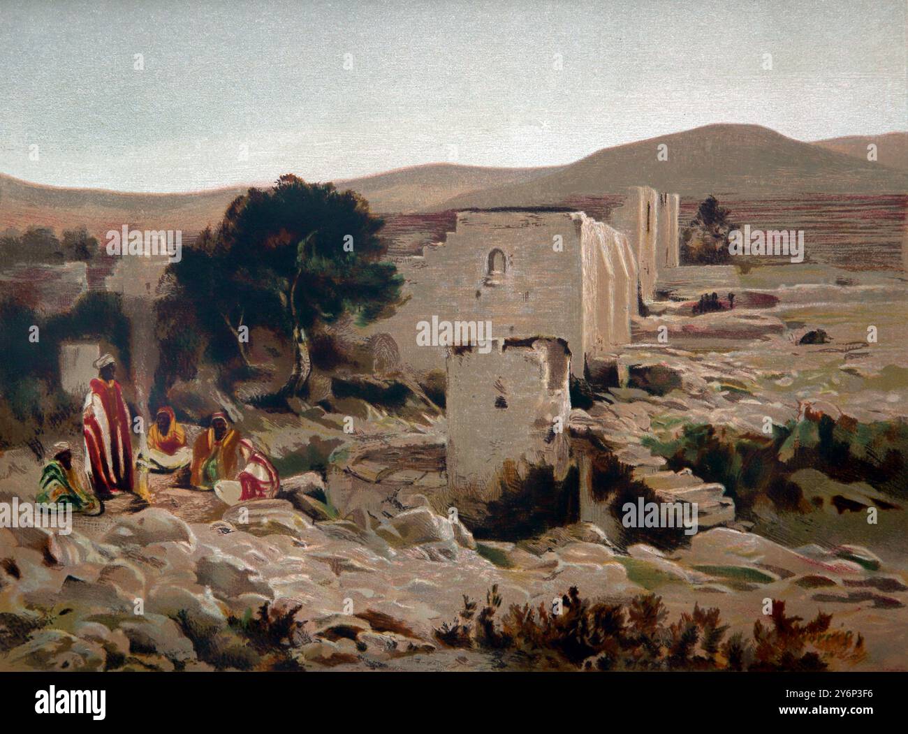 Illustration of the View of the Town of Samaria by P.R.Morris from the ...