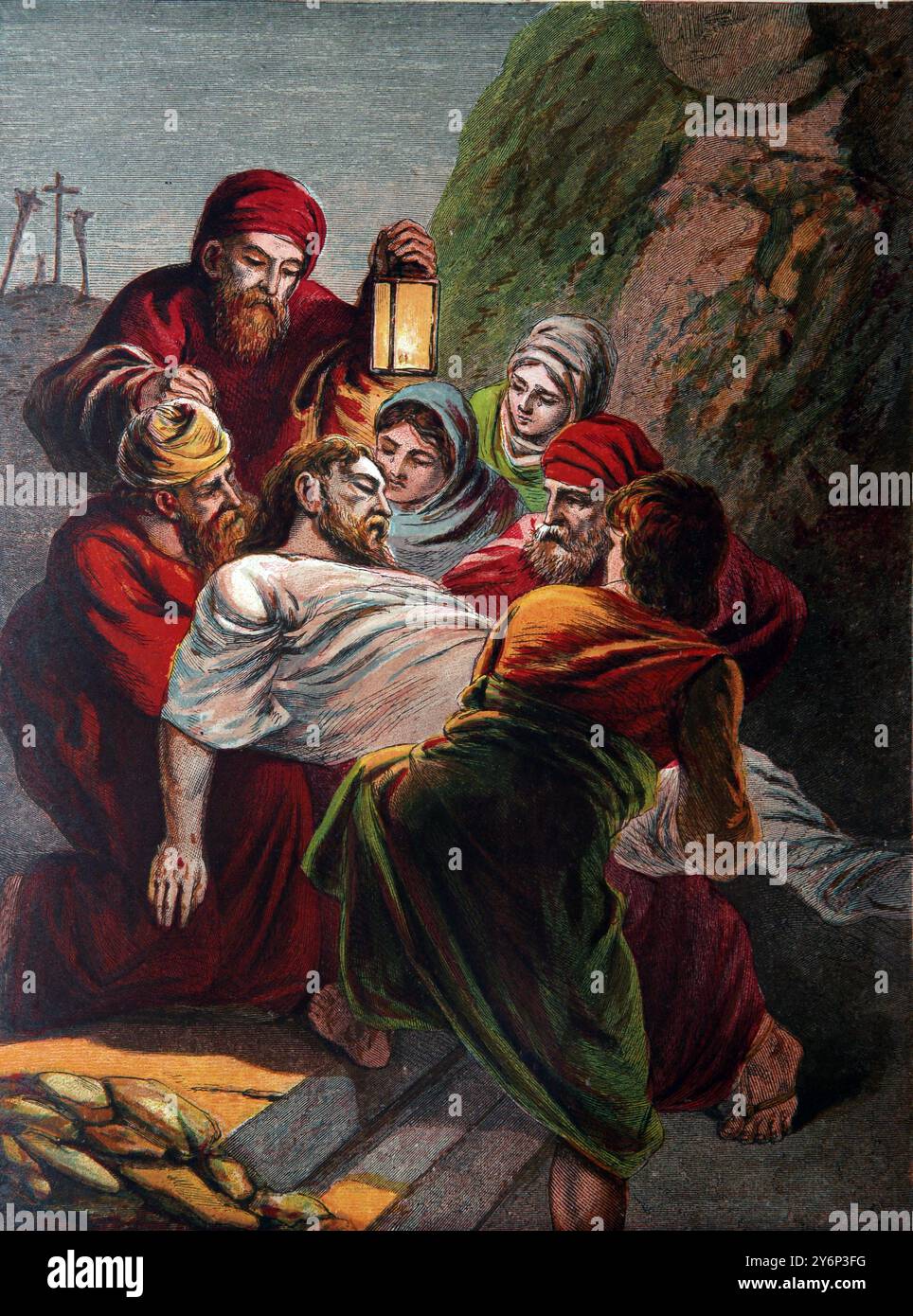 Illustration of the Entombment of Jesus Christ After the Crucifixion ...