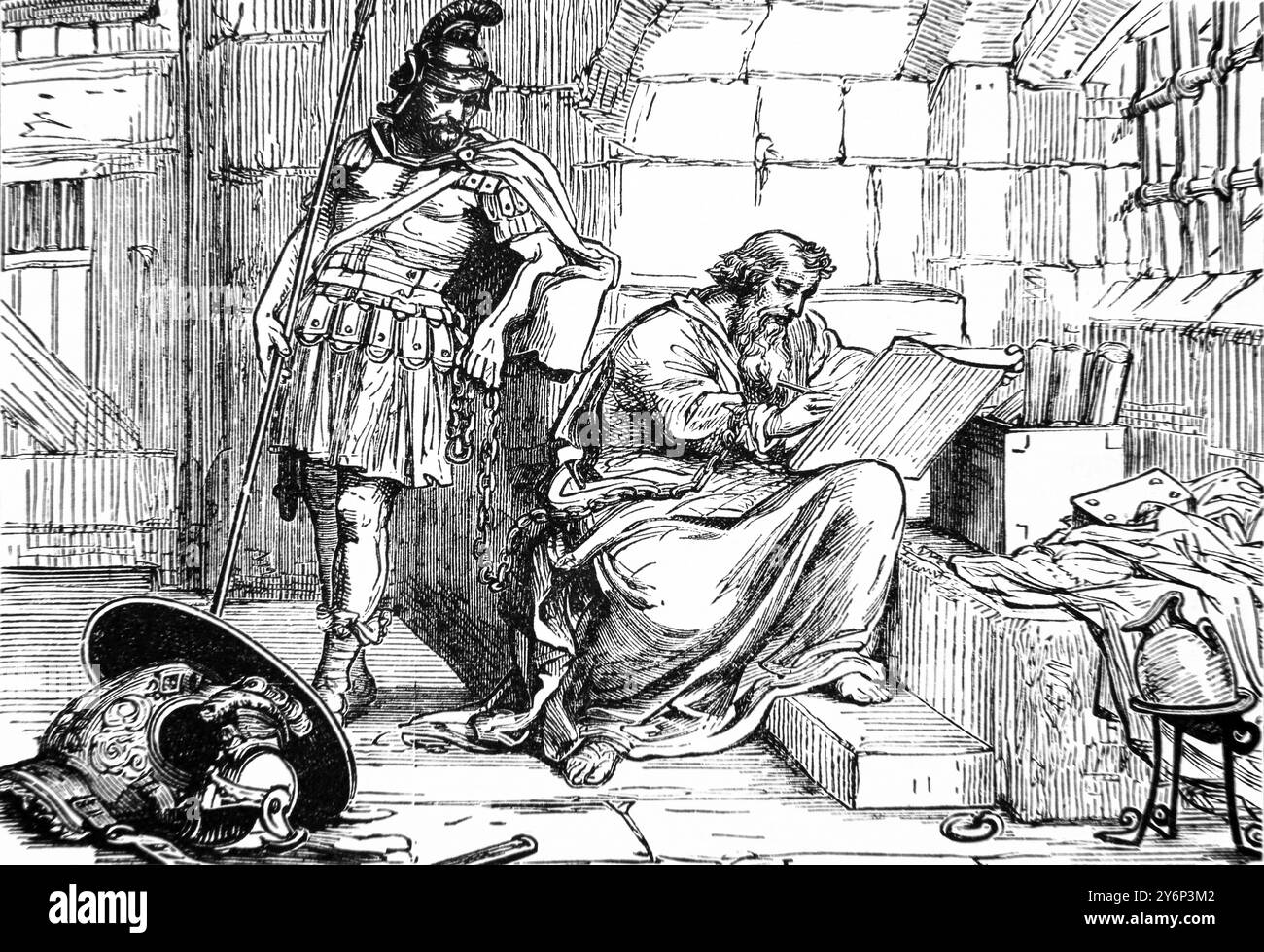 St Paul in Prison from the Antique 1909 Edition The Children's Book of ...