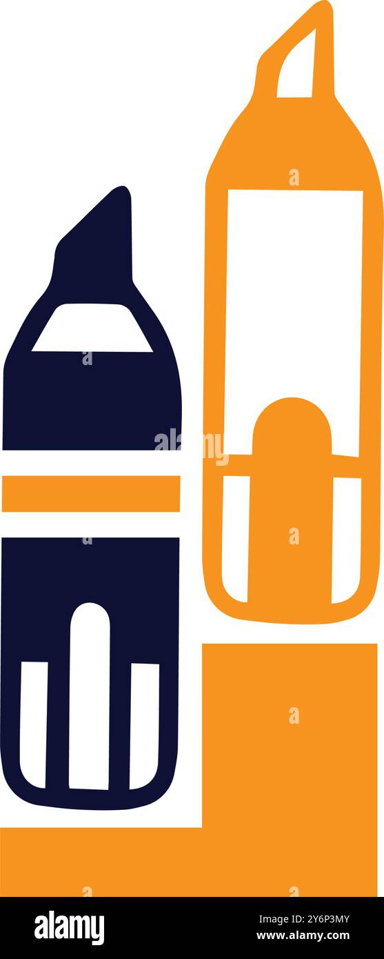 pen, marker, highlighter, underline pen, marker highlighter icon Stock ...