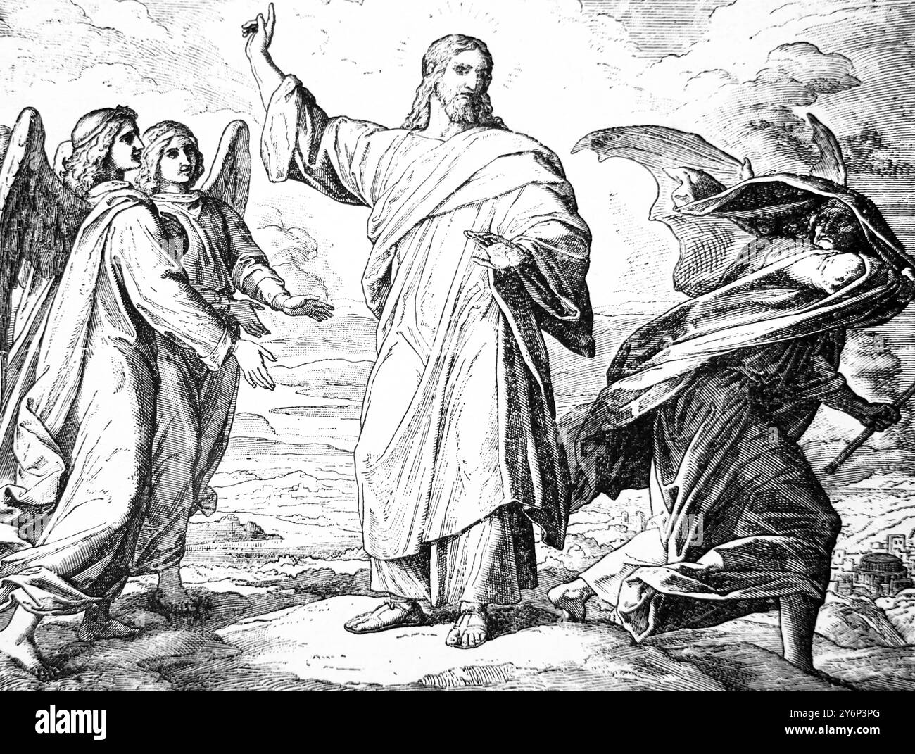 Art christ temptation devil Black and White Stock Photos & Images - Alamy