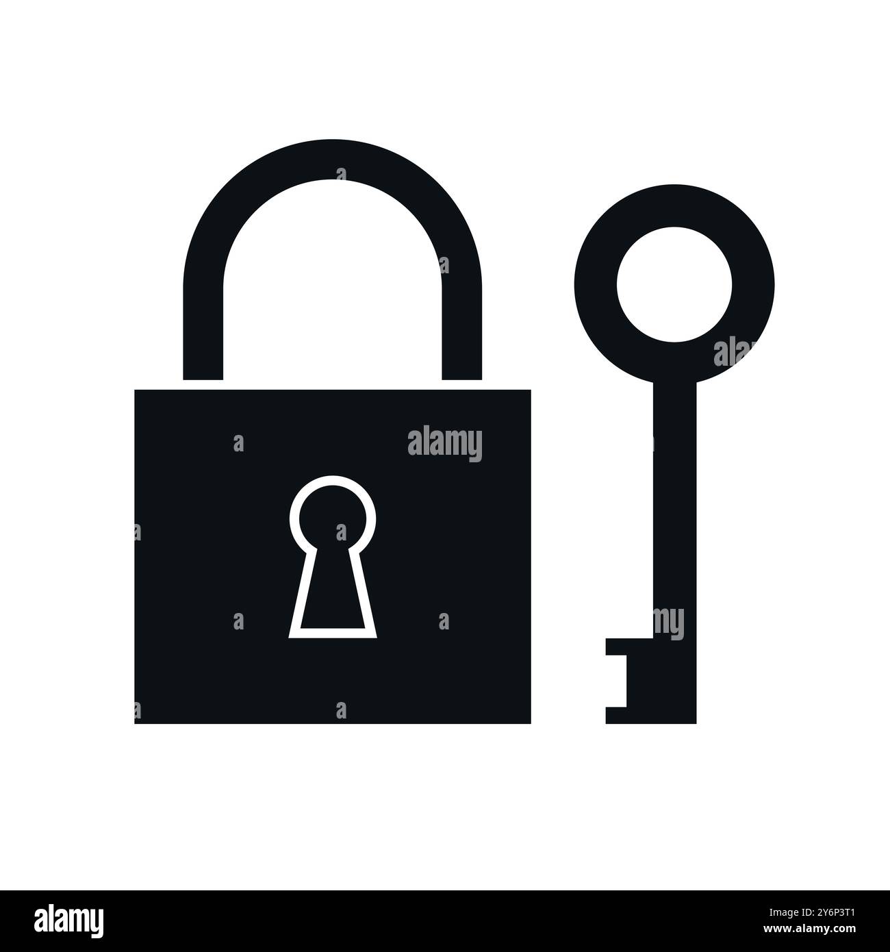 Vector flat key and lock Stock Vector Image & Art - Alamy