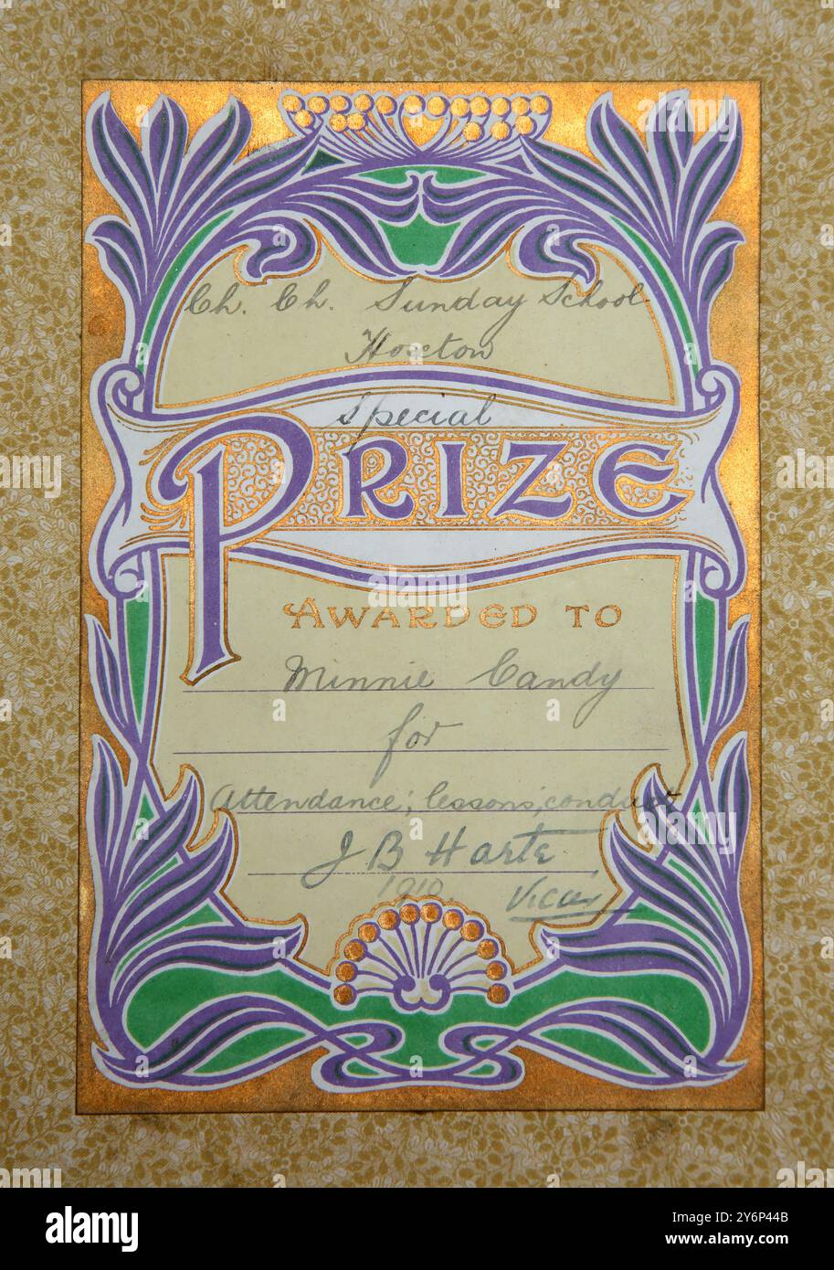 Prize Sticker in The Children's Book of the New Testament Story Awarded ...