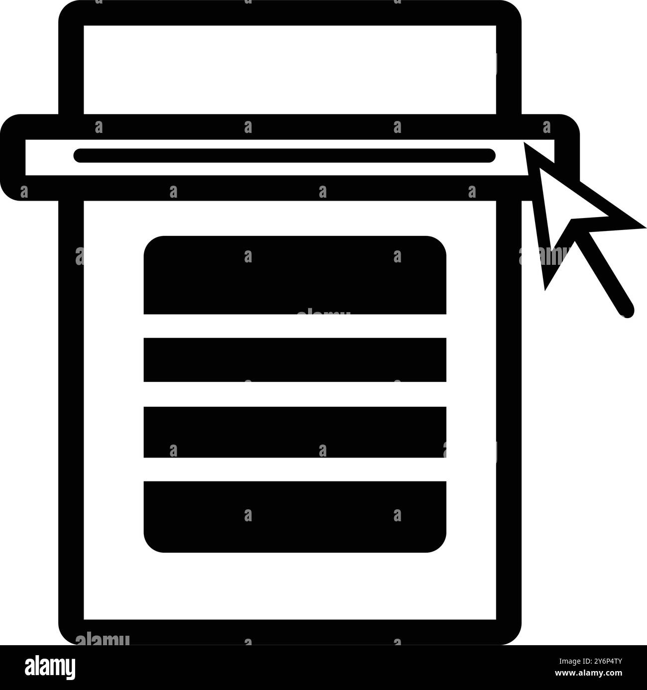 Web Menu Click Menu Nav Bar Menu Scrolling Icon Stock Vector Image And Art Alamy