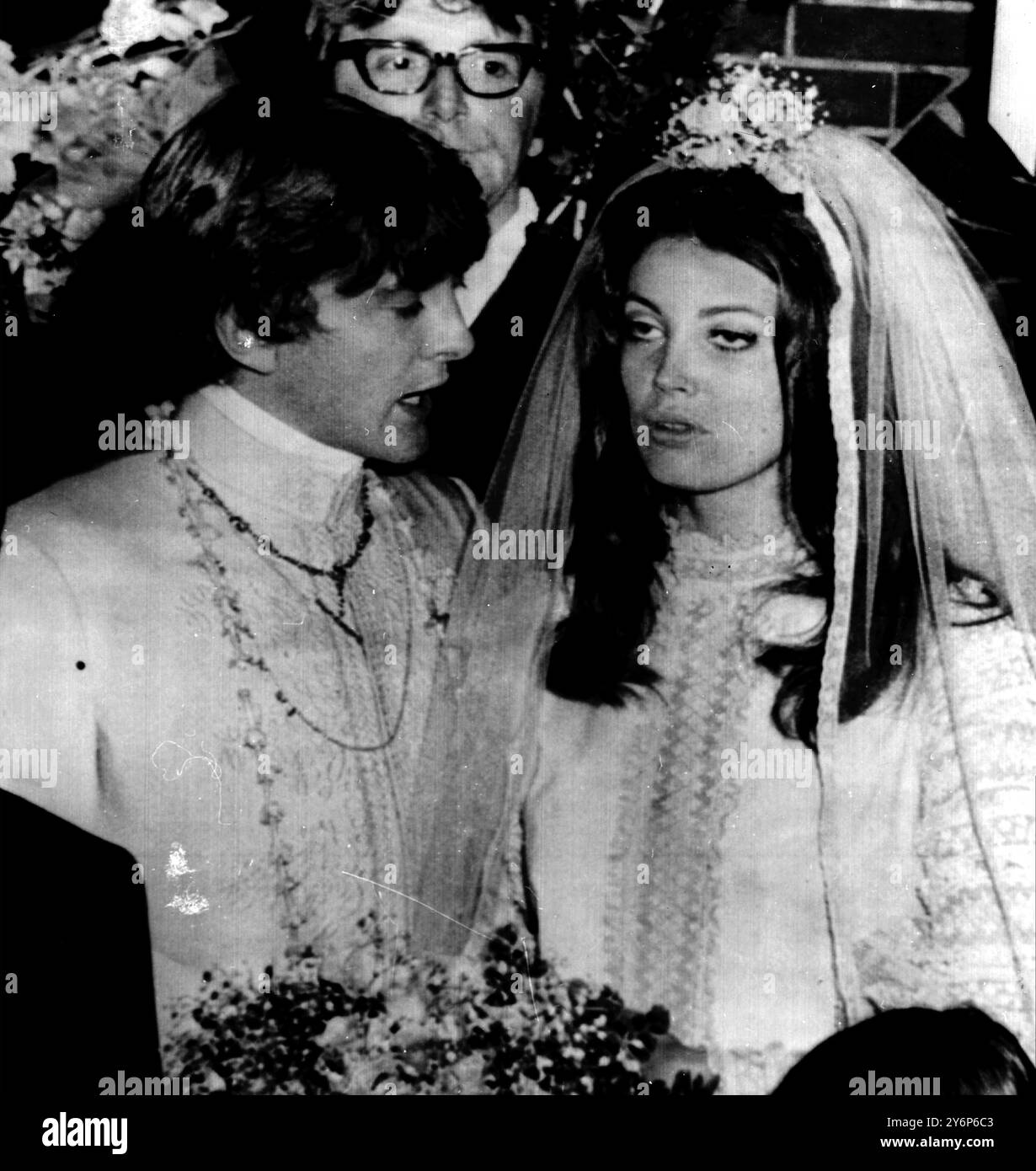 British actor David Hemmings with his bride Gayle Hunnicutt 17 November ...