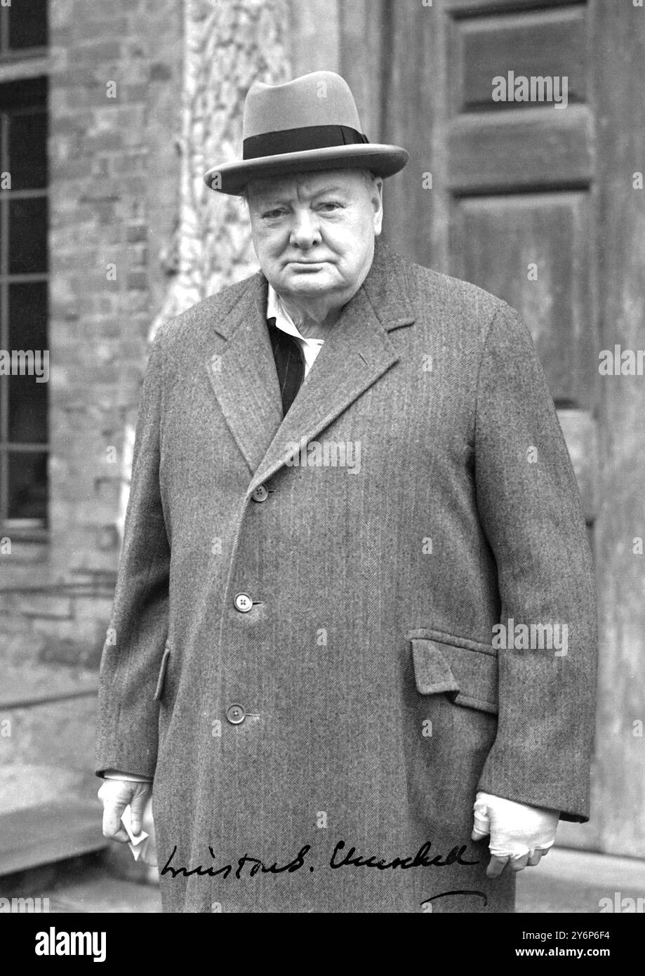 A signed portrait of Winston Churchill taken by John Topham at ...