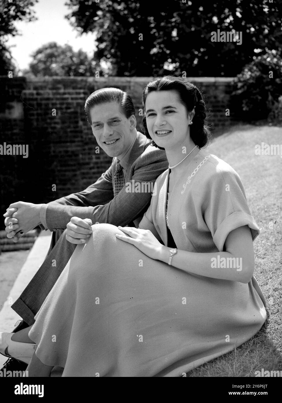 July 20th 1949: Lord Harewood, 26 yrs old with his fiancee, Miss Marion ...