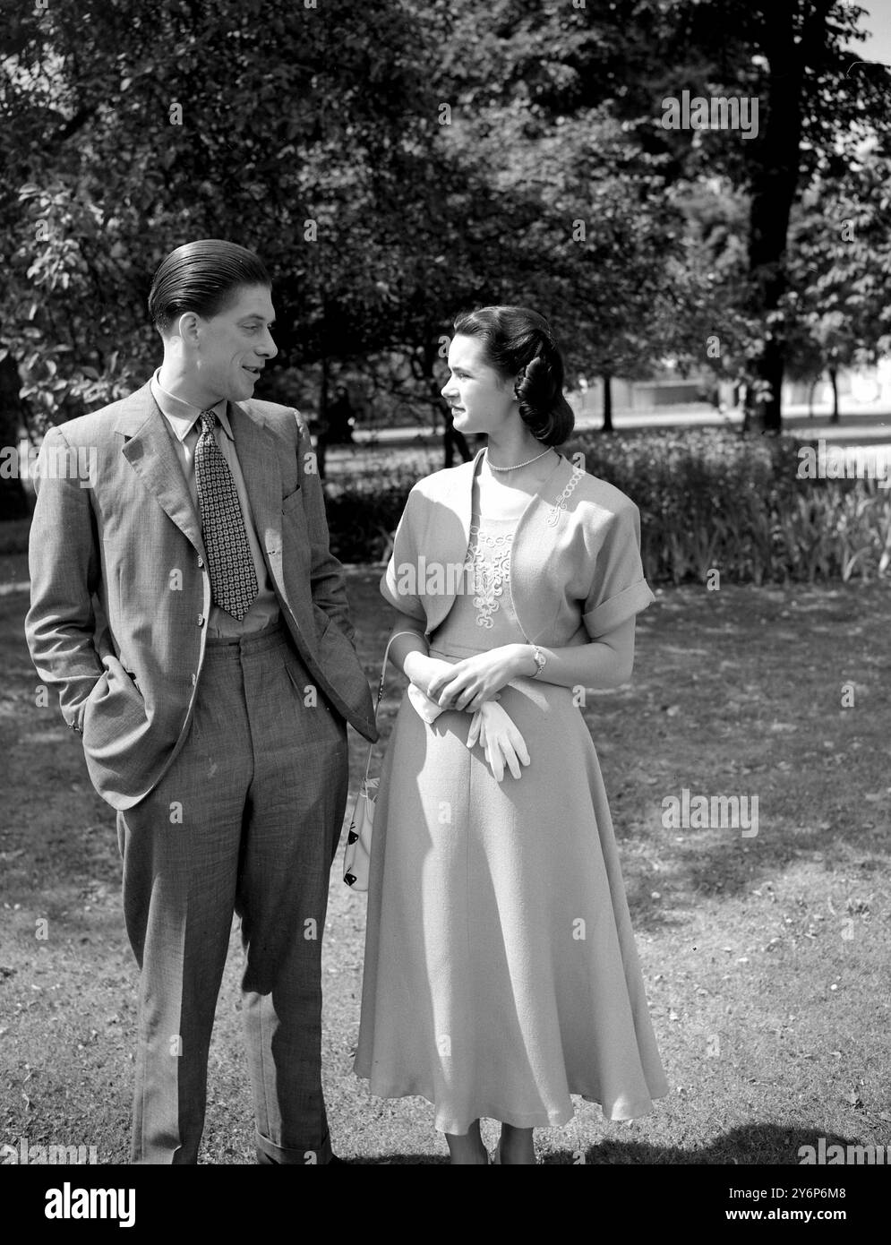 July 20th 1949: Lord Harewood, 26 yrs old with his fiancee, Miss Marion ...