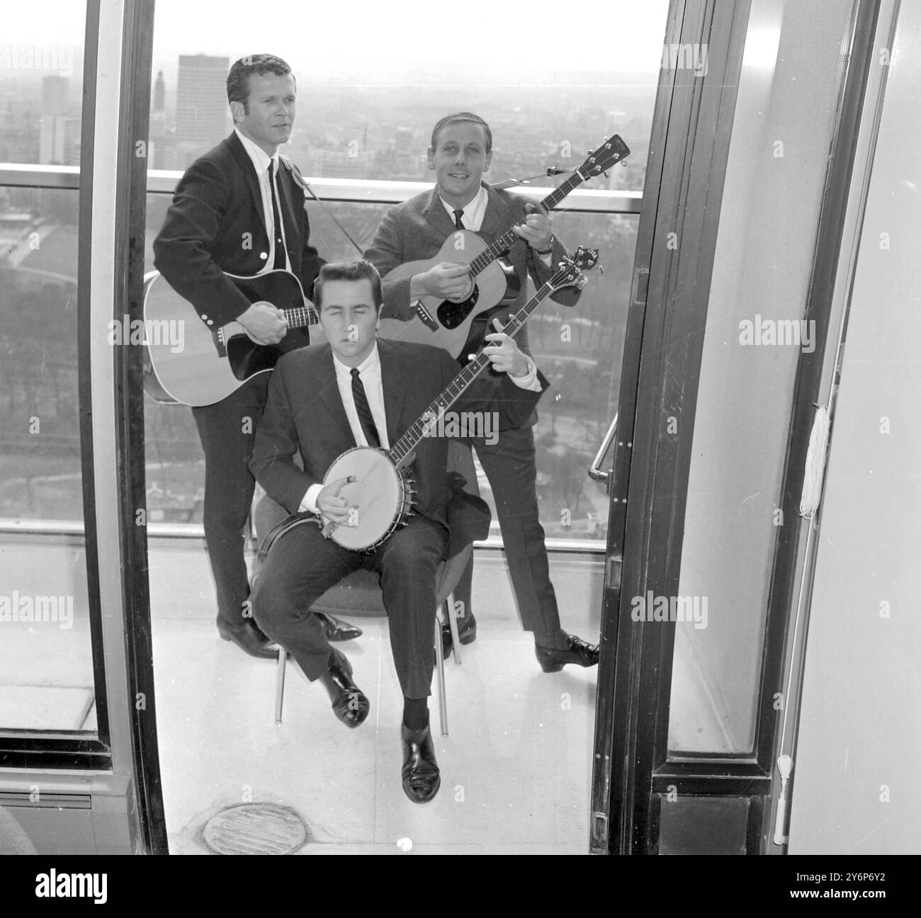 London: The American singing group, The Kingston Trio, left to right ...