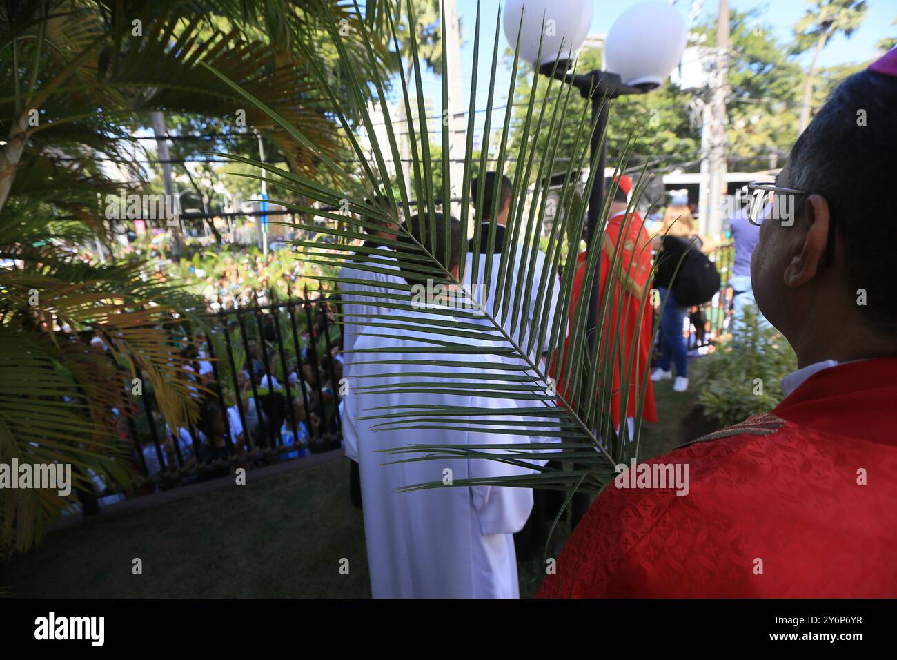 salvador, bahia, brazil - april 2, 2023: Catholics celebrate Palm ...