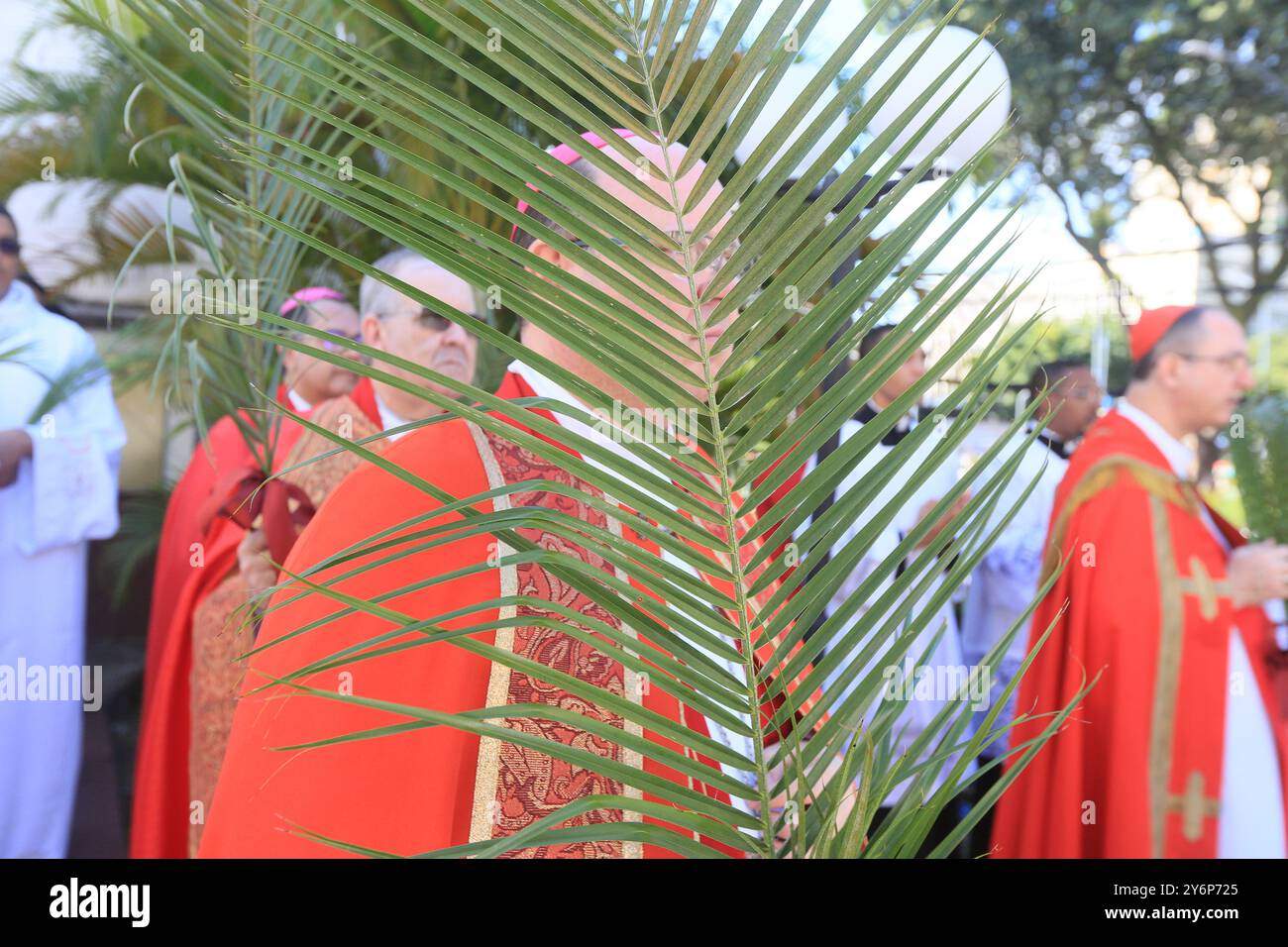 salvador, bahia, brazil - april 2, 2023: Catholics celebrate Palm ...