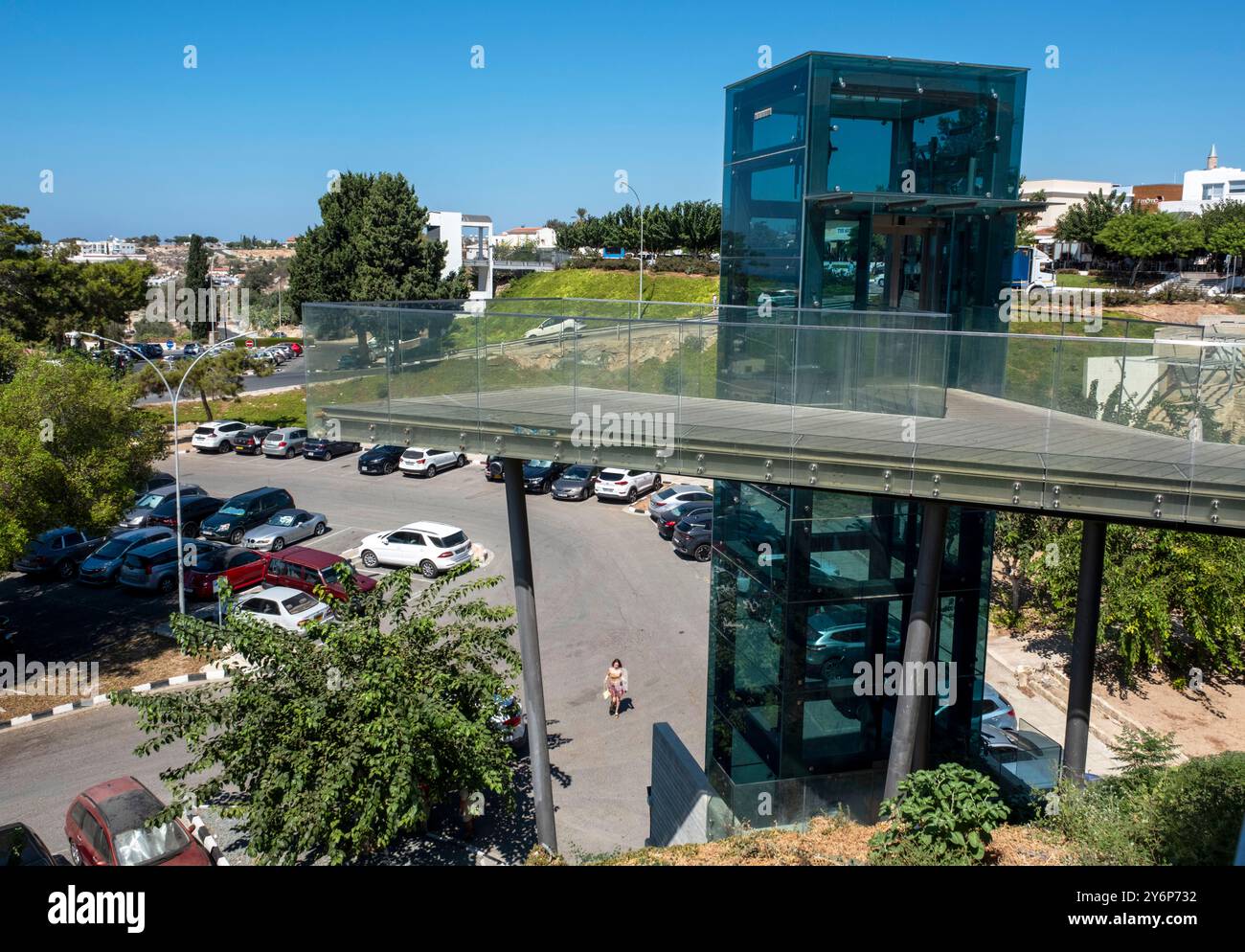 Contemporary viewing platform and public elevator on Nicodemou Mylona ...