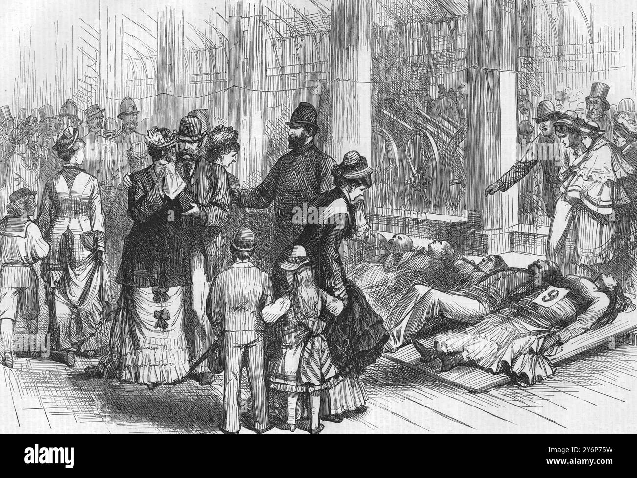 The Great Disaster on the Thames: Scene in Woolwich Dockyard 14 ...