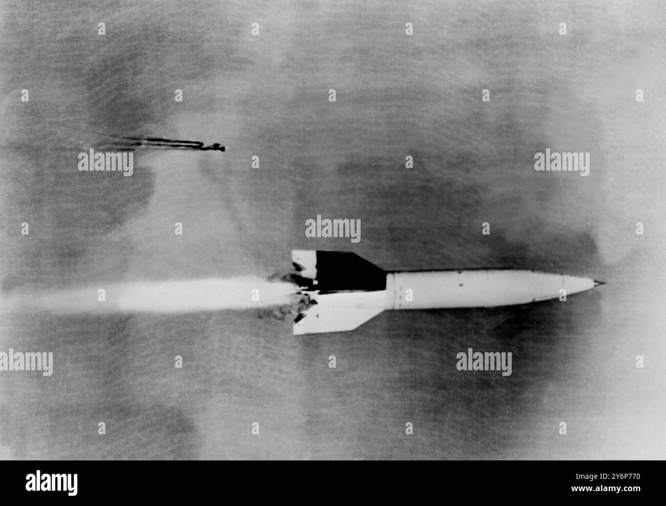 German V 2 rocket soars into the sky 23 October 1946 Stock Photo - Alamy