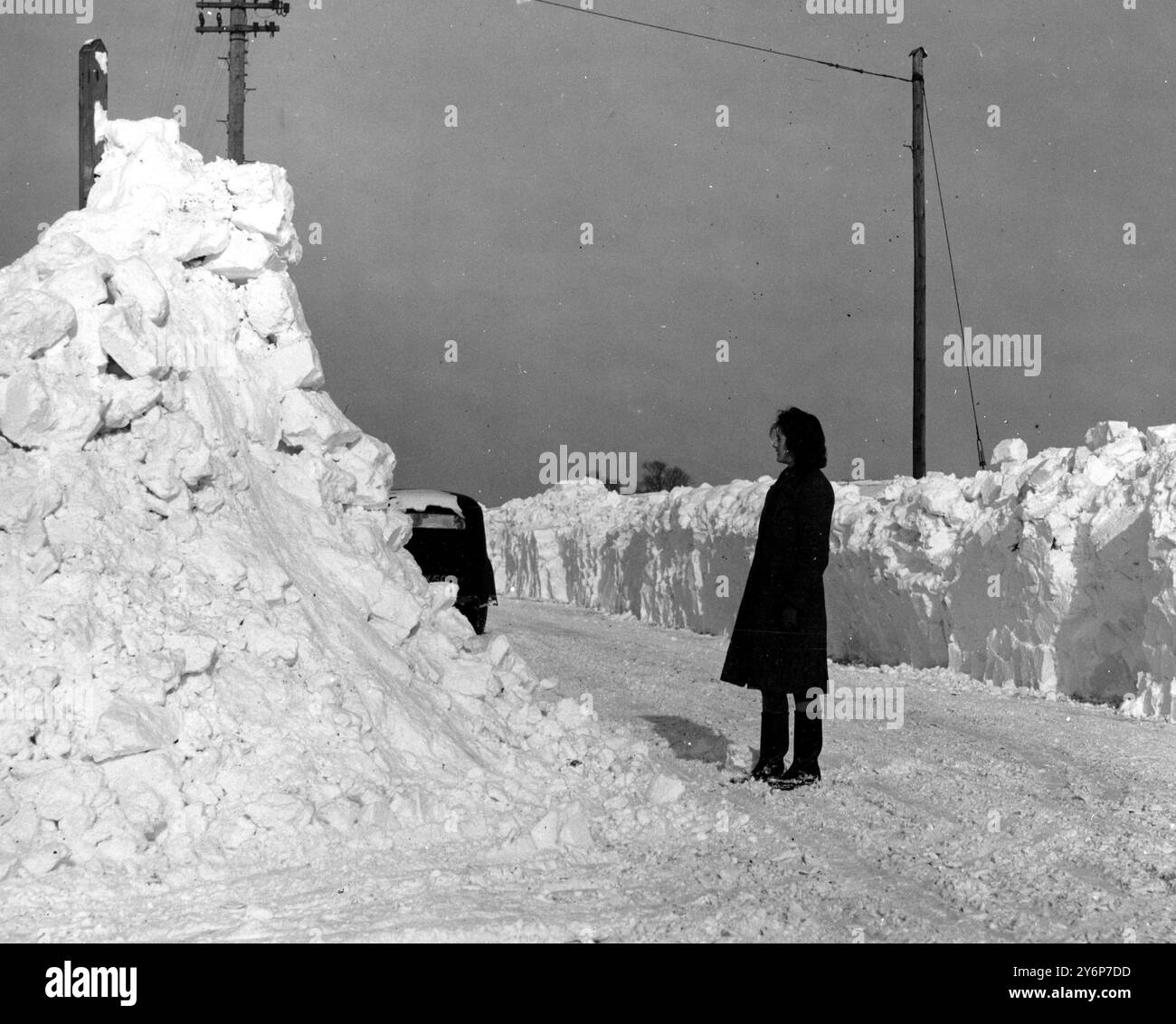 Winter Snow 1947 Stock Photo - Alamy