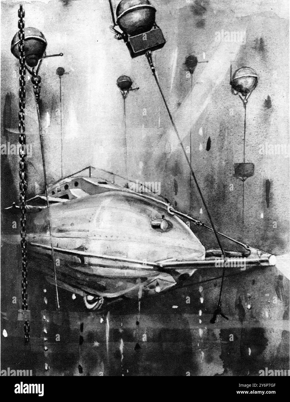 A wheeled submarine designed to motor through mine-fields, lay mines ...