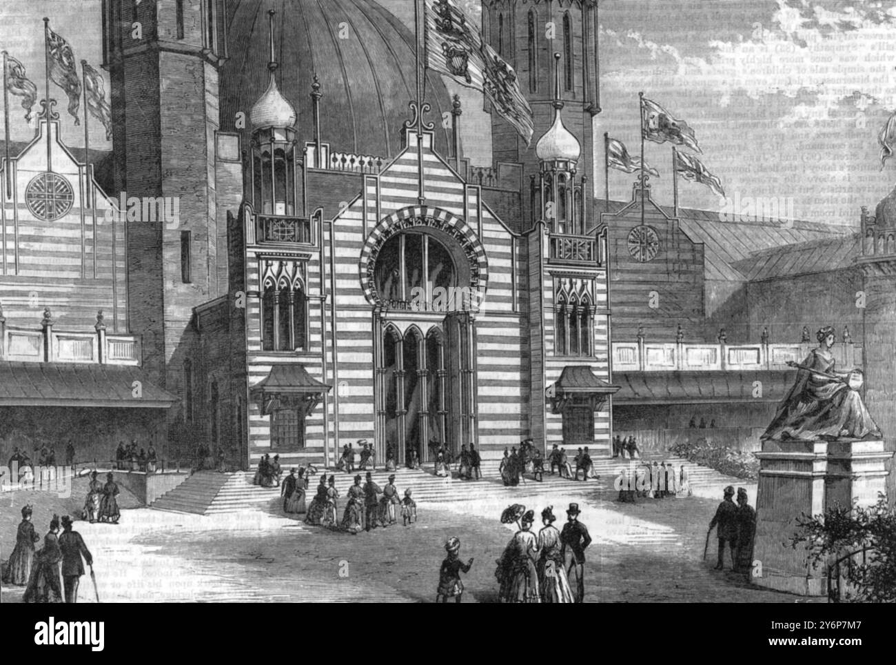 The Glasgow International Exhibition main entrance to the buildings May ...