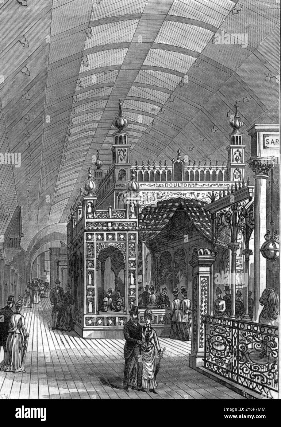 The Glasgow International Exhibition . Interior of the Central Hall ...