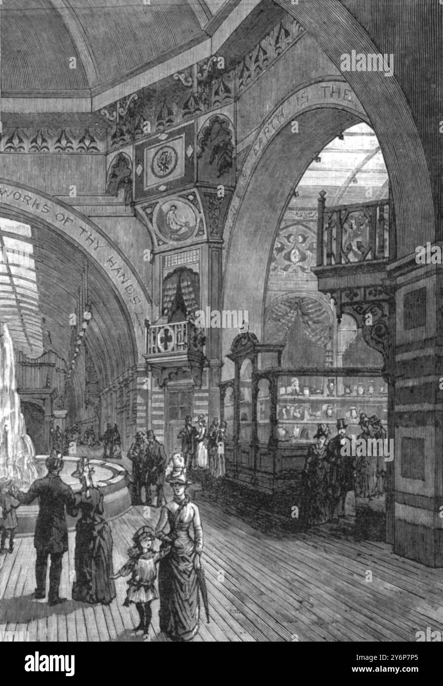 The Glasgow International Exhibition . Interior under the dome May 1888 ...