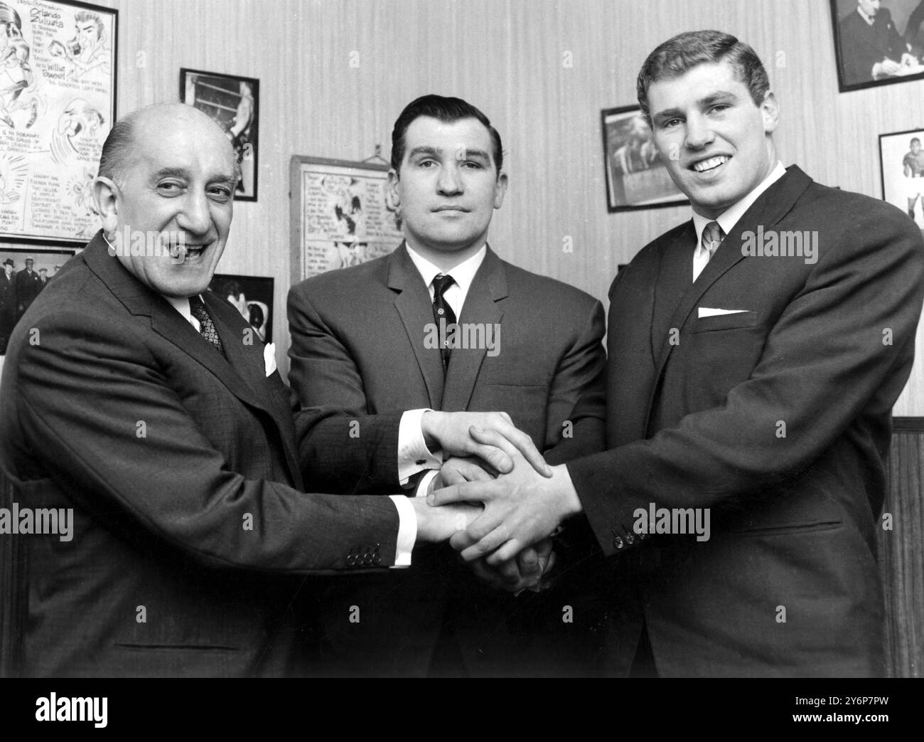 A triple handshake and the "Blonde Bomber" ABA Heavyweight Champion ...