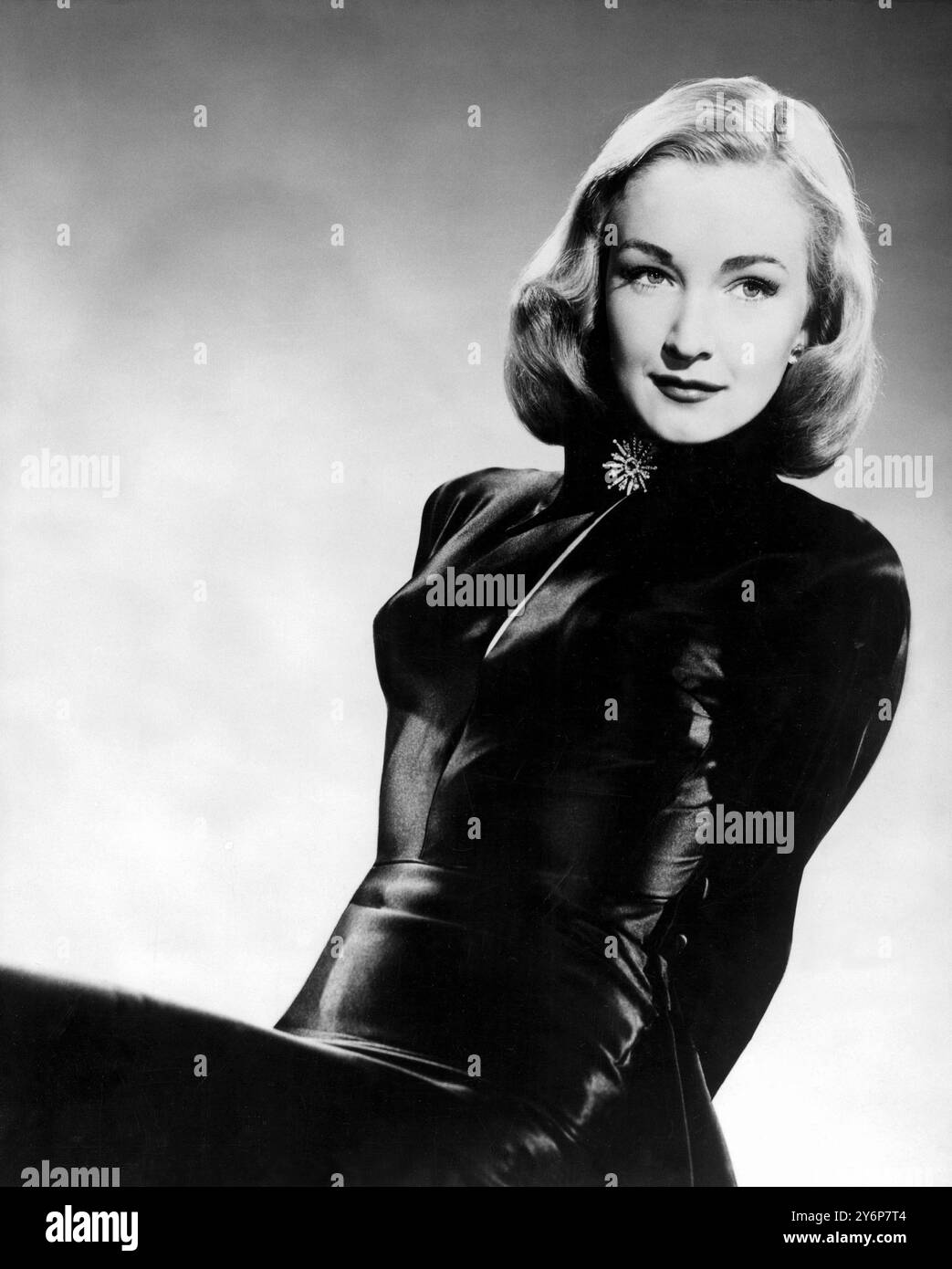 Nina Foch wearing one of the 18 costumes she will be wearing in the ...