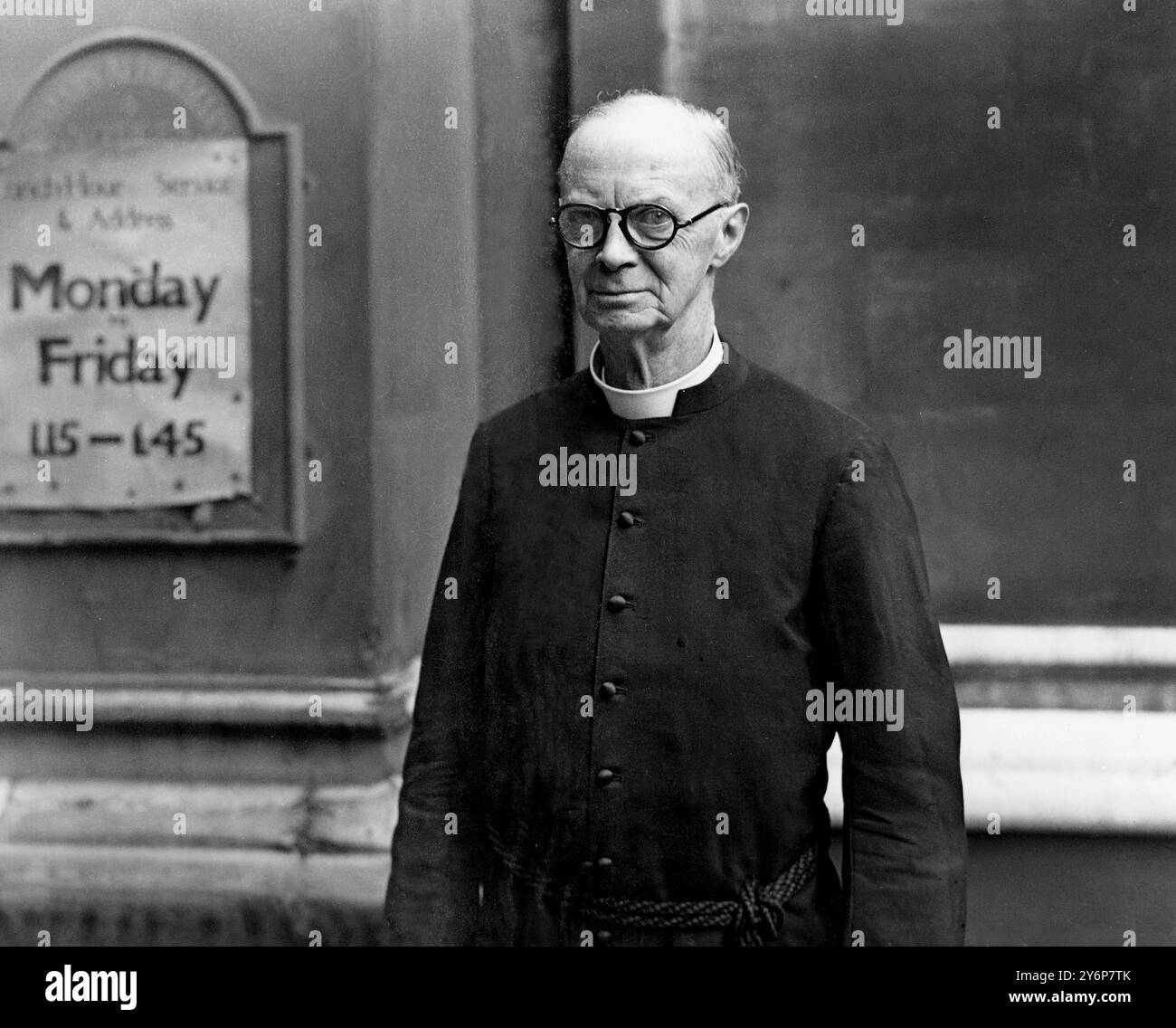 The Reverand A. Cotter who spent four years in concentration camps ...