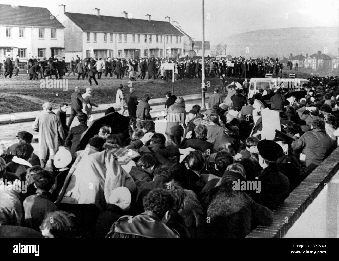Stones thrown at Civil Rights Marchers. 5th January 1969 Civil Rights ...