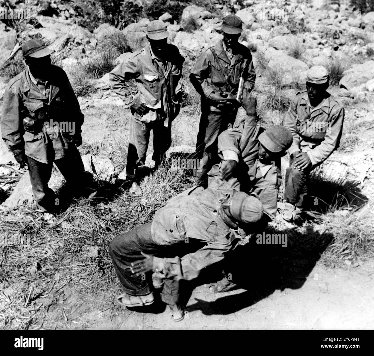 Instruction in unarmed combat for the men of the Algerian National ...